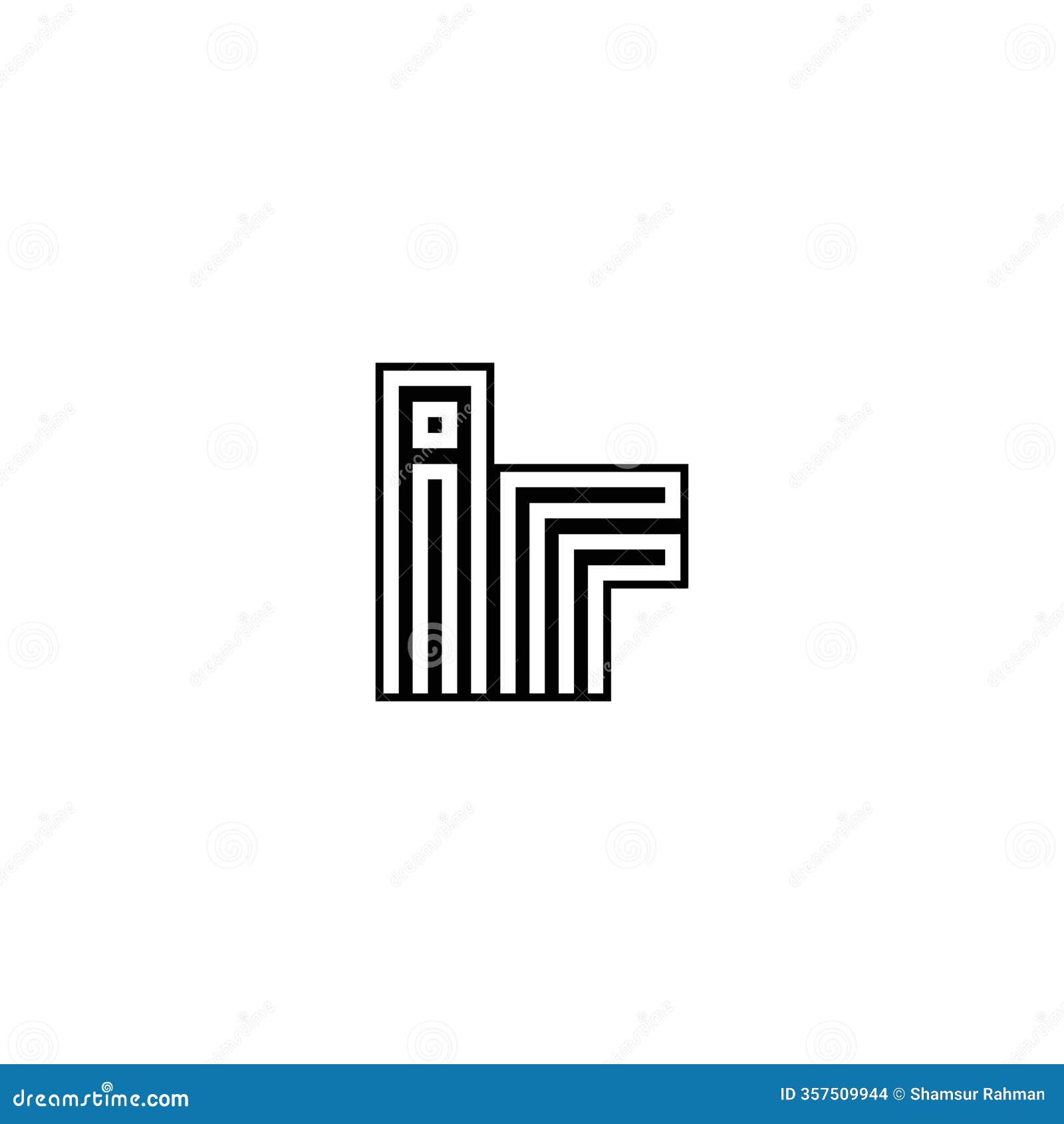 Alphabet Initials Logo IF, FI, I and F Stock Vector - Illustration of ...