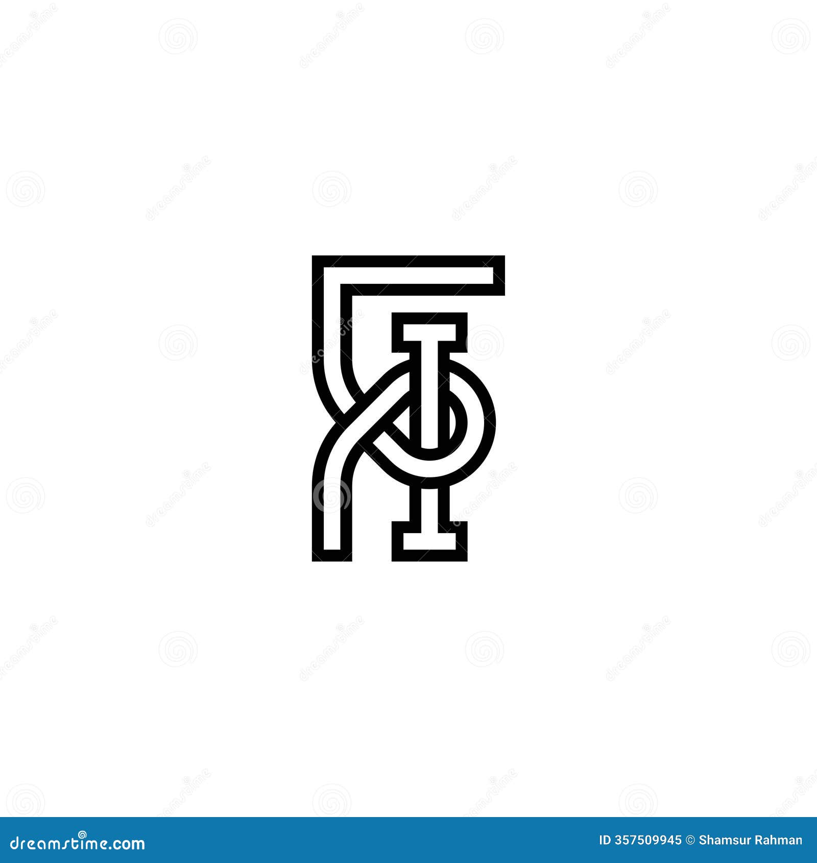 Alphabet Initials Logo IF, FI, I and F Stock Vector - Illustration of ...