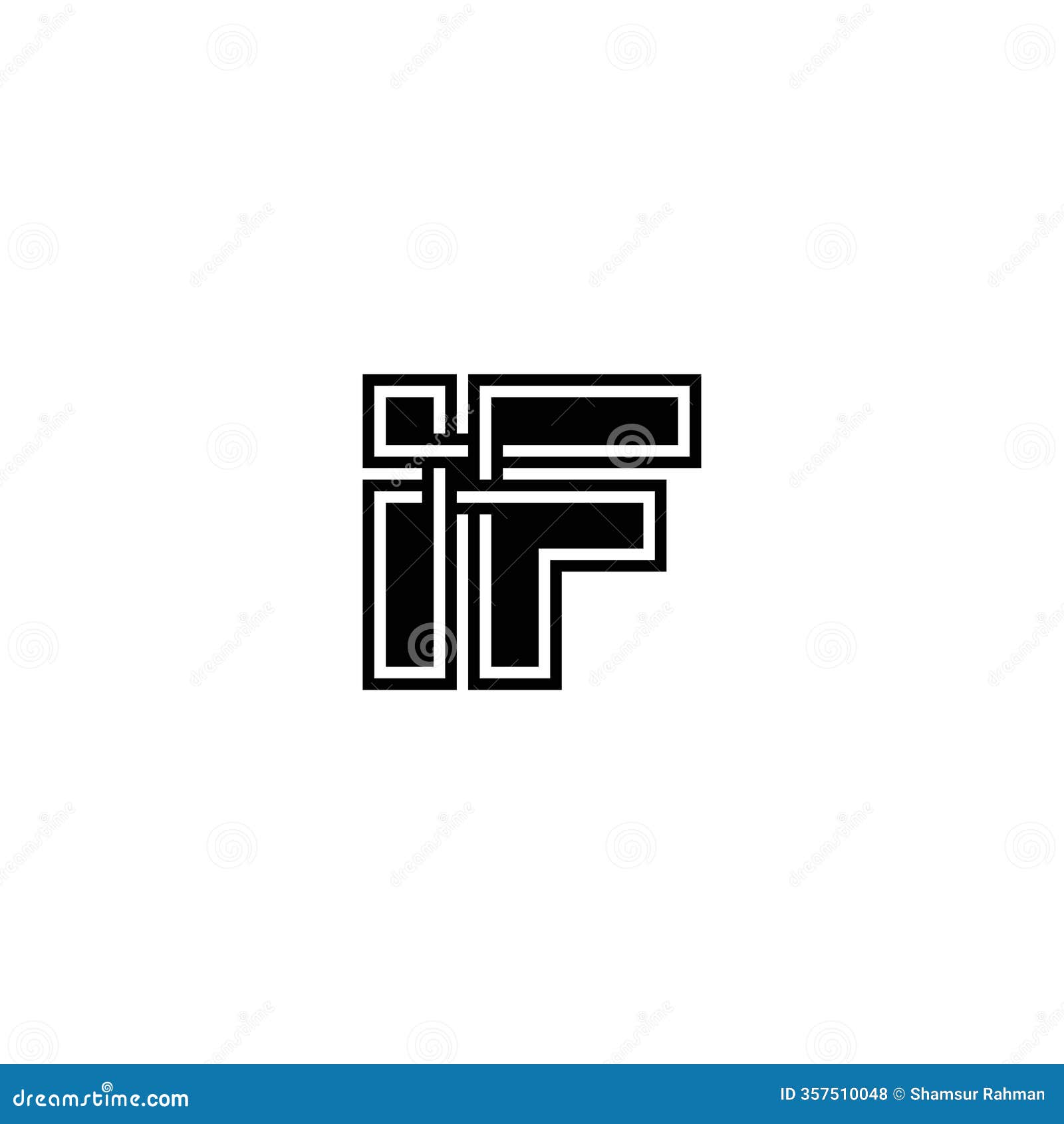 Alphabet Initials Logo IF, FI, I and F Stock Vector - Illustration of ...