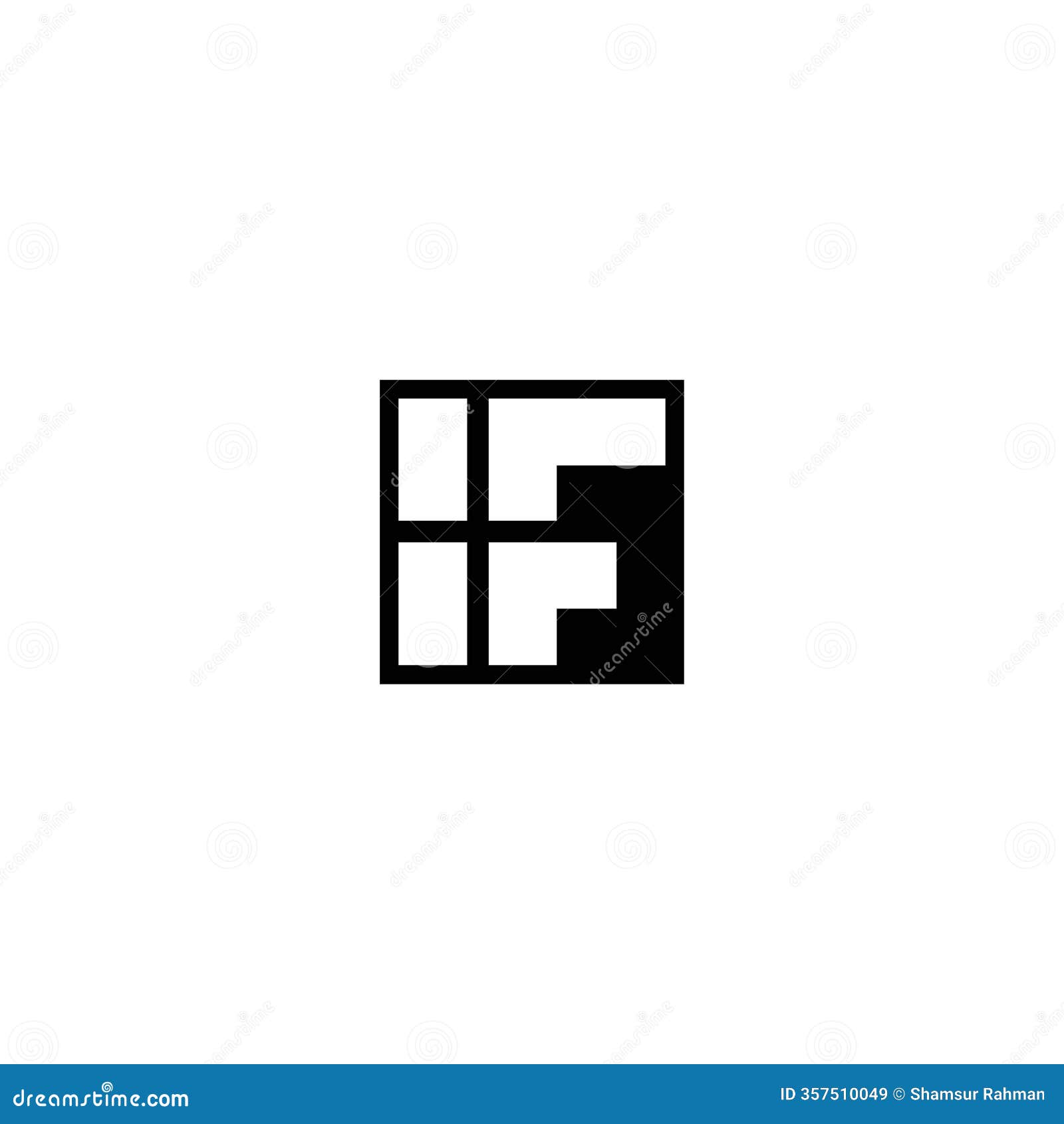 Alphabet Initials Logo IF, FI, I and F Stock Vector - Illustration of ...