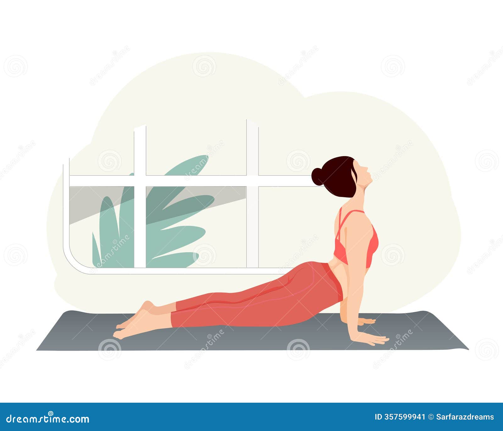 Woman Doing Upward Facing Dog Pose, Practice Urdhva Mukha Svanasana ...