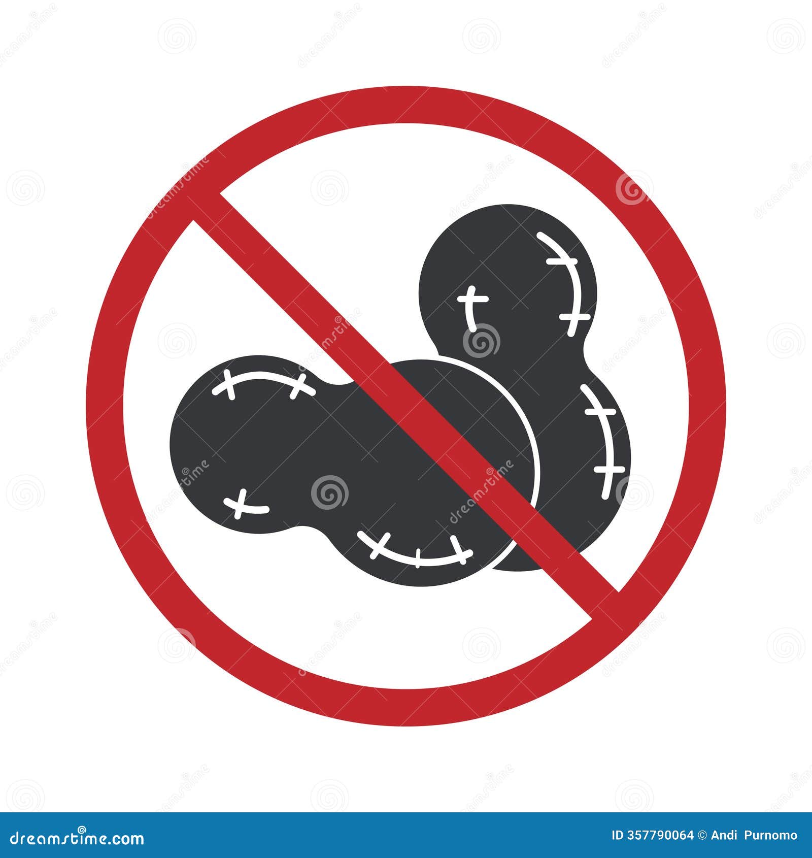 Peanut In Red Prohibition Sign Promoting Peanut Free Food For Allergy ...