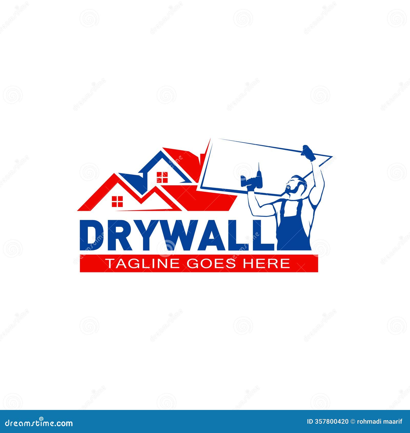 Creative Drywall Home Logo Vector Stock Illustration - Illustration of ...
