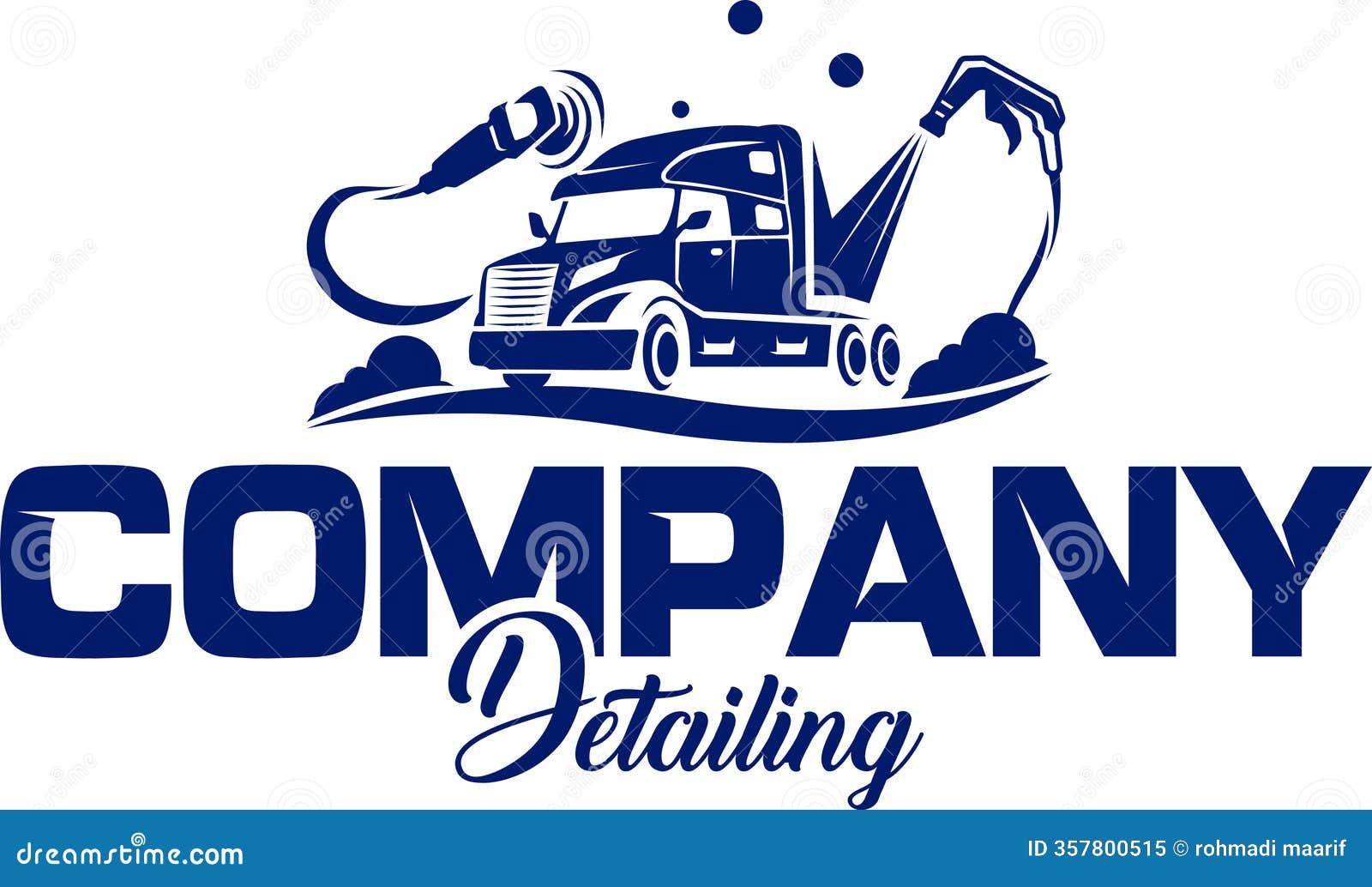 Creatife Vector of Truck Washing Logo Stock Illustration - Illustration ...
