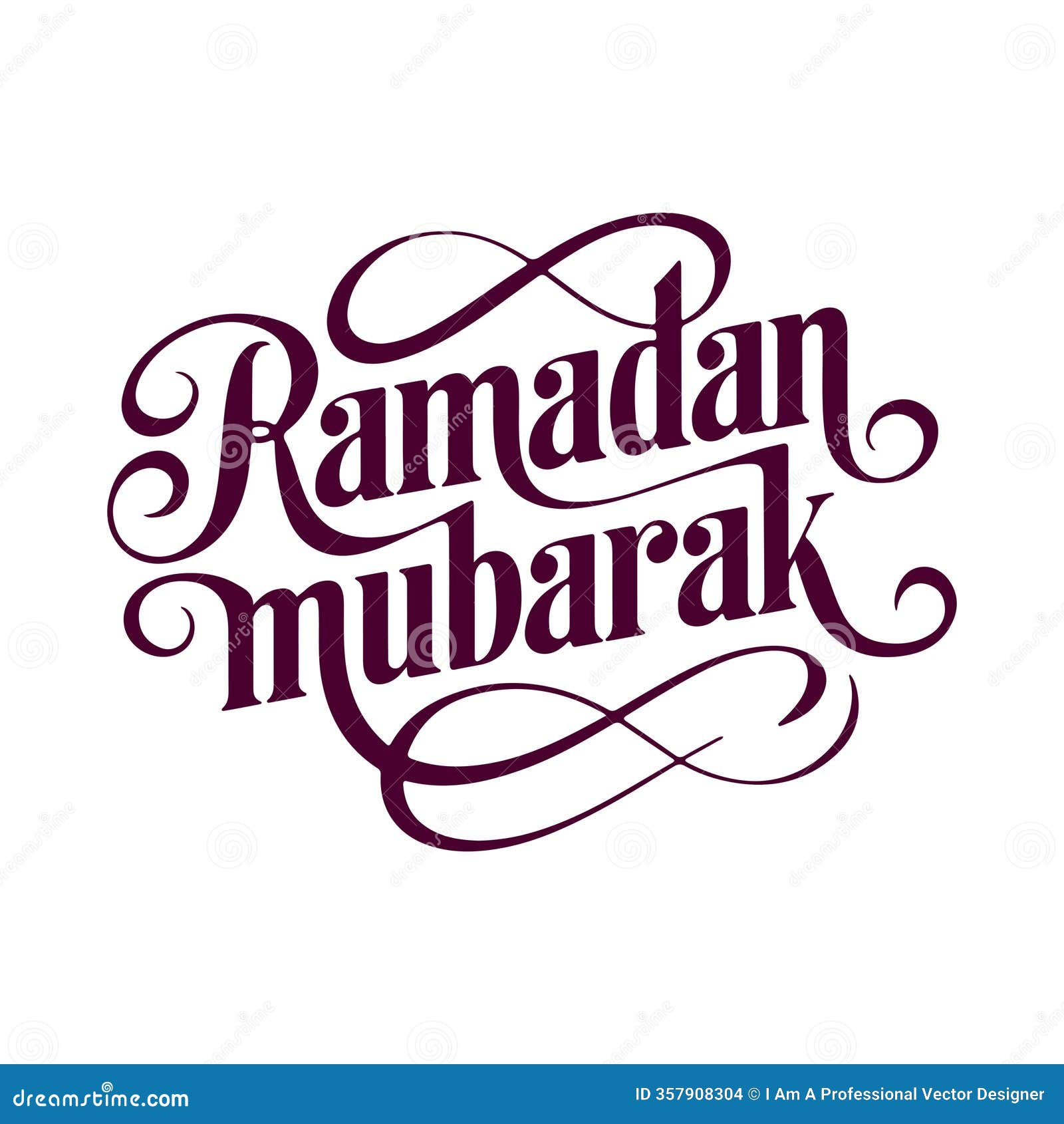 Ramadan Mubarak Lettering Calligraphy Vector Illustration. Ramadan ...