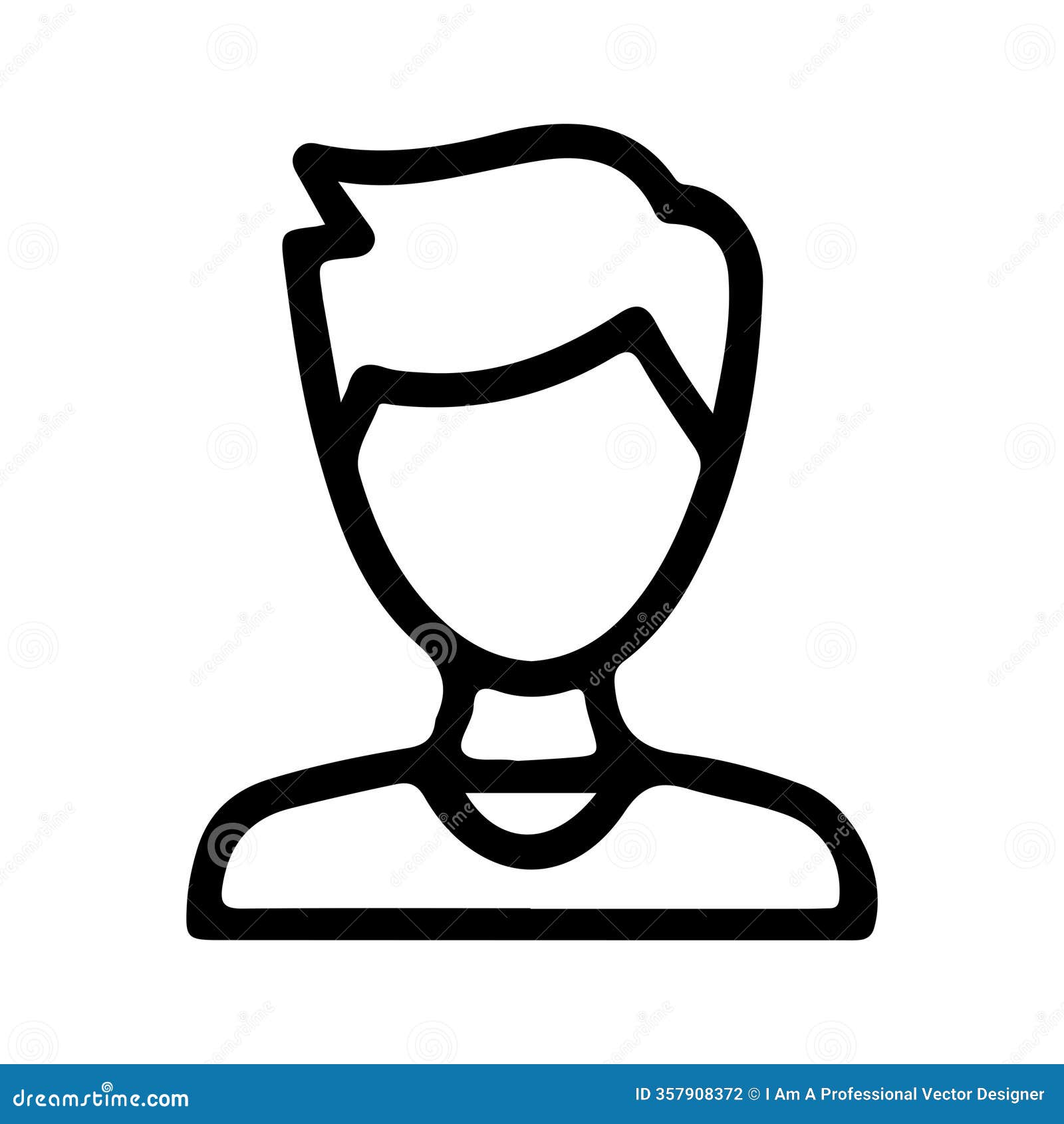 User Profile Icon Vector. Outline User Profile Sign. Isolated Contour ...