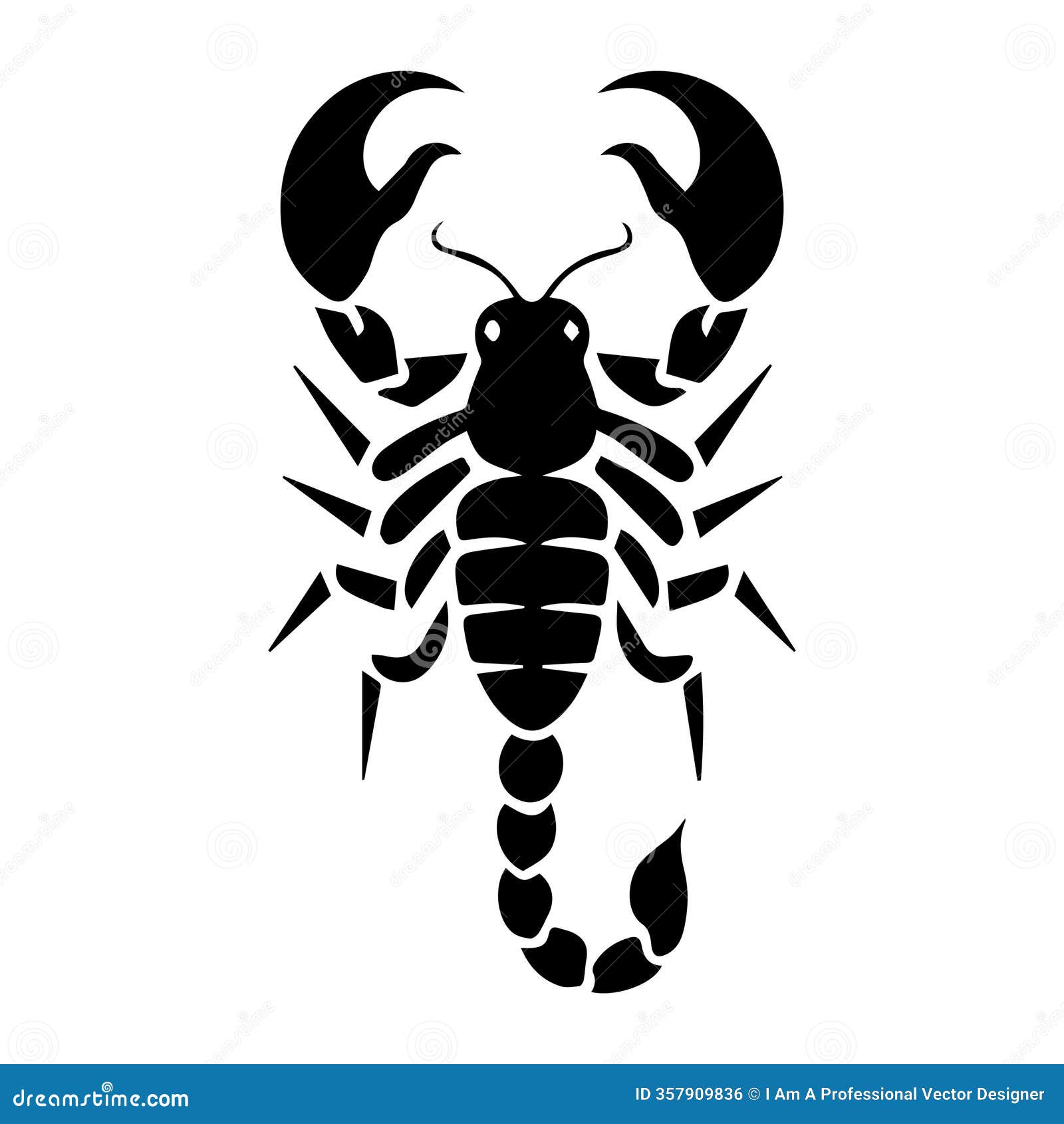 Scorpion With Curved Tail And Claws. Zodiac Sign, Scorpio Avatar ...
