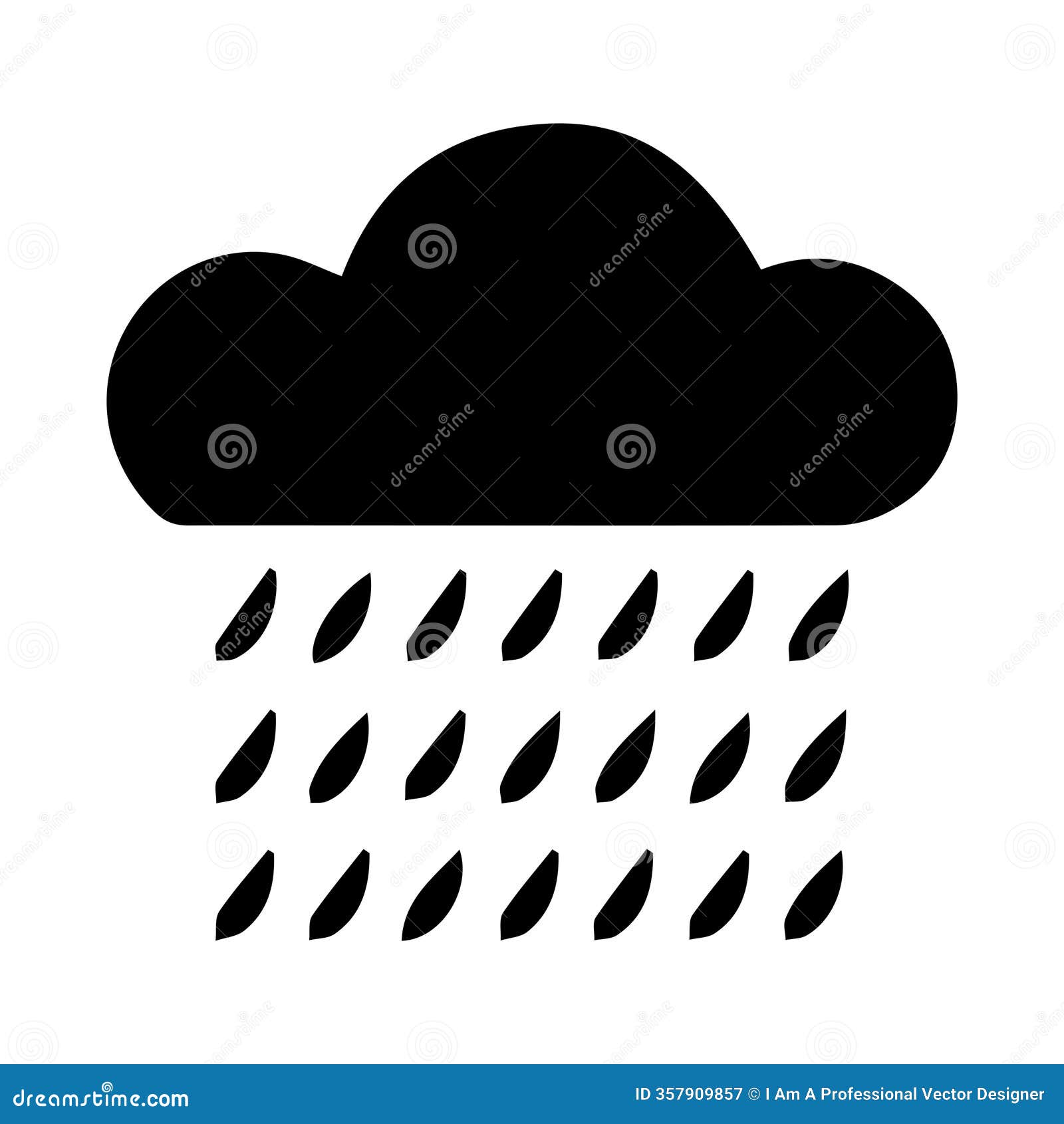 Cloud with Rain Isolated Icon Vector Illustration Design, Vector ...