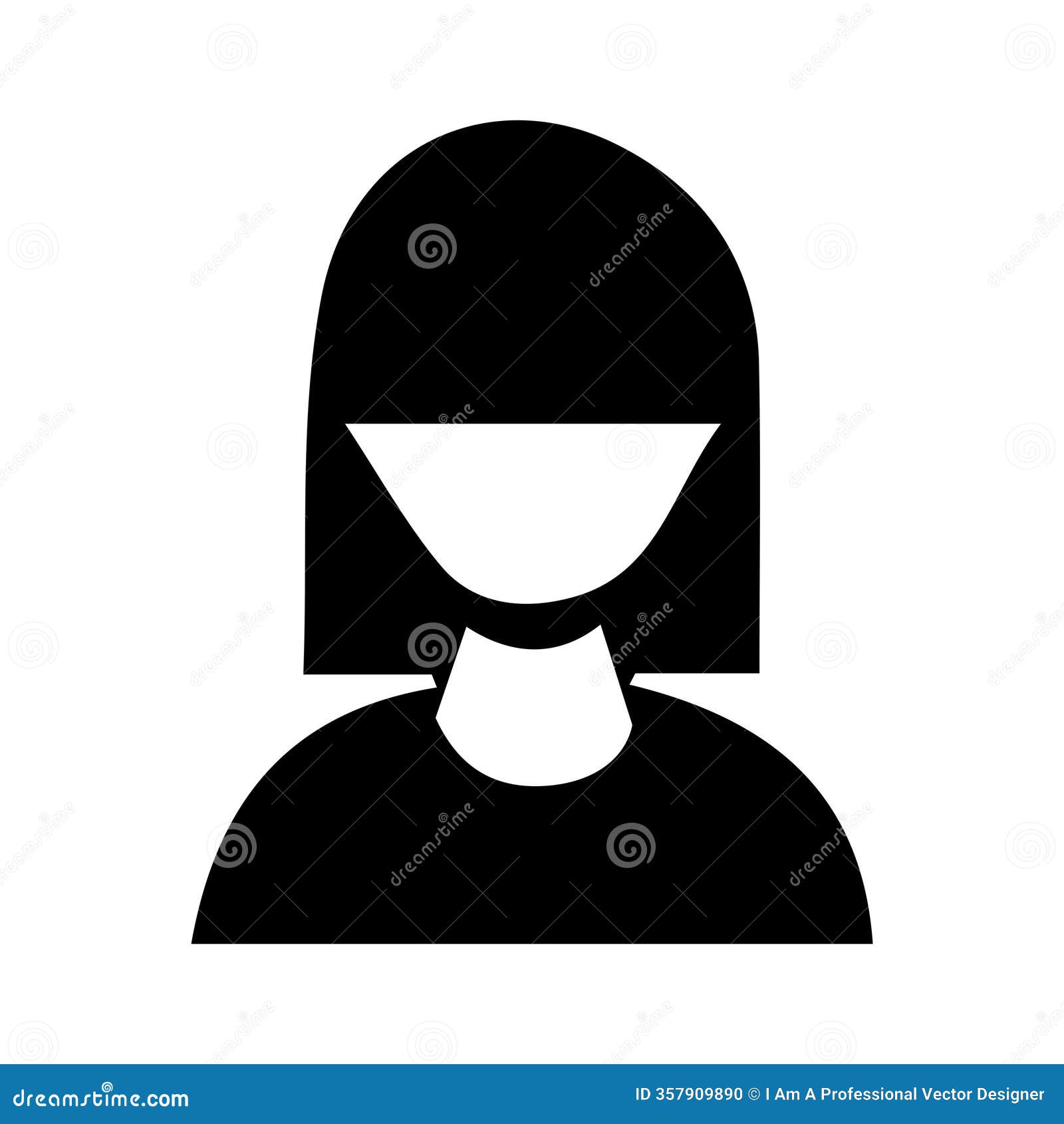 Woman Icon Vector Female User Person Profile Avatar Symbol for Business ...
