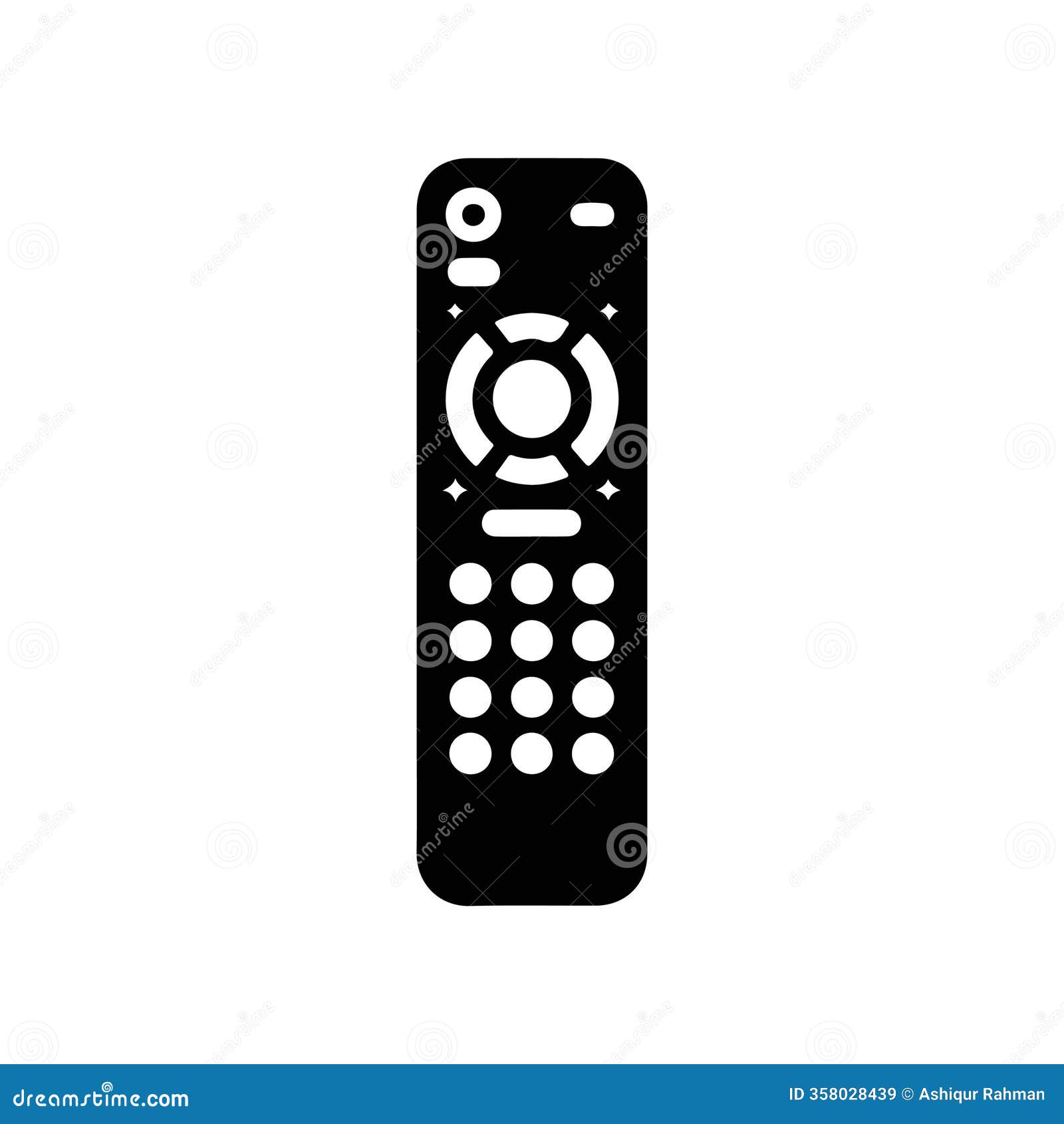 Simple TV Remote Silhouette Artwork Stock Illustration - Illustration ...