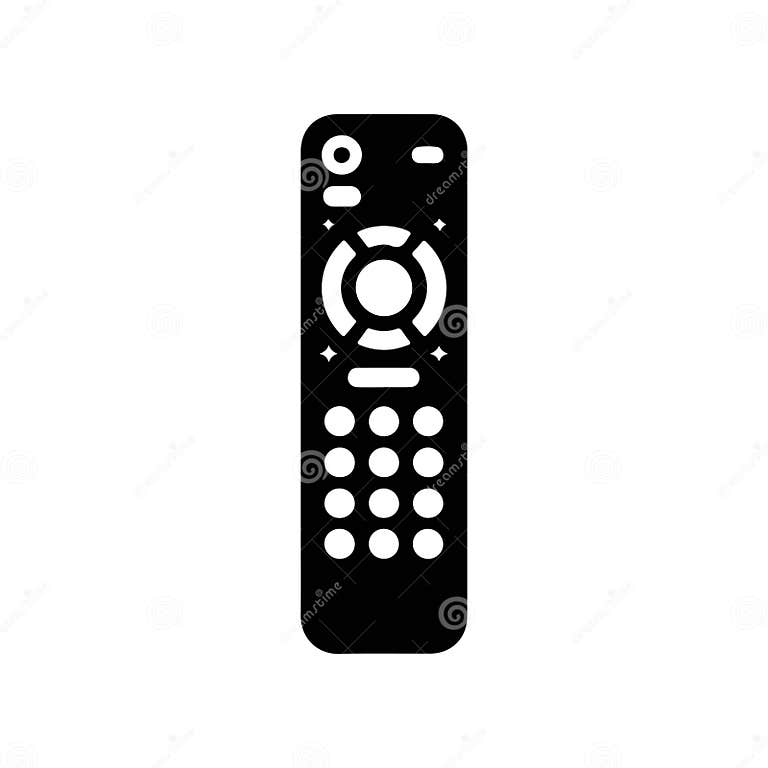 Simple TV Remote Silhouette Artwork Stock Illustration - Illustration ...