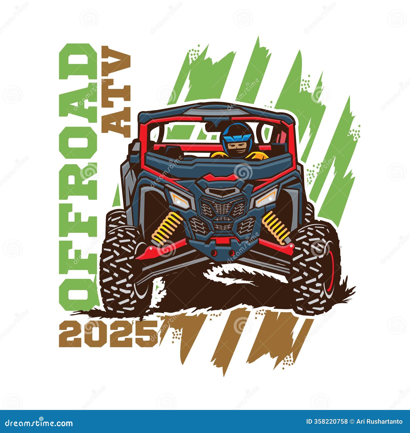 UTV Buggy Extreme Adventure Race Sport Vector Illustration Design Stock ...