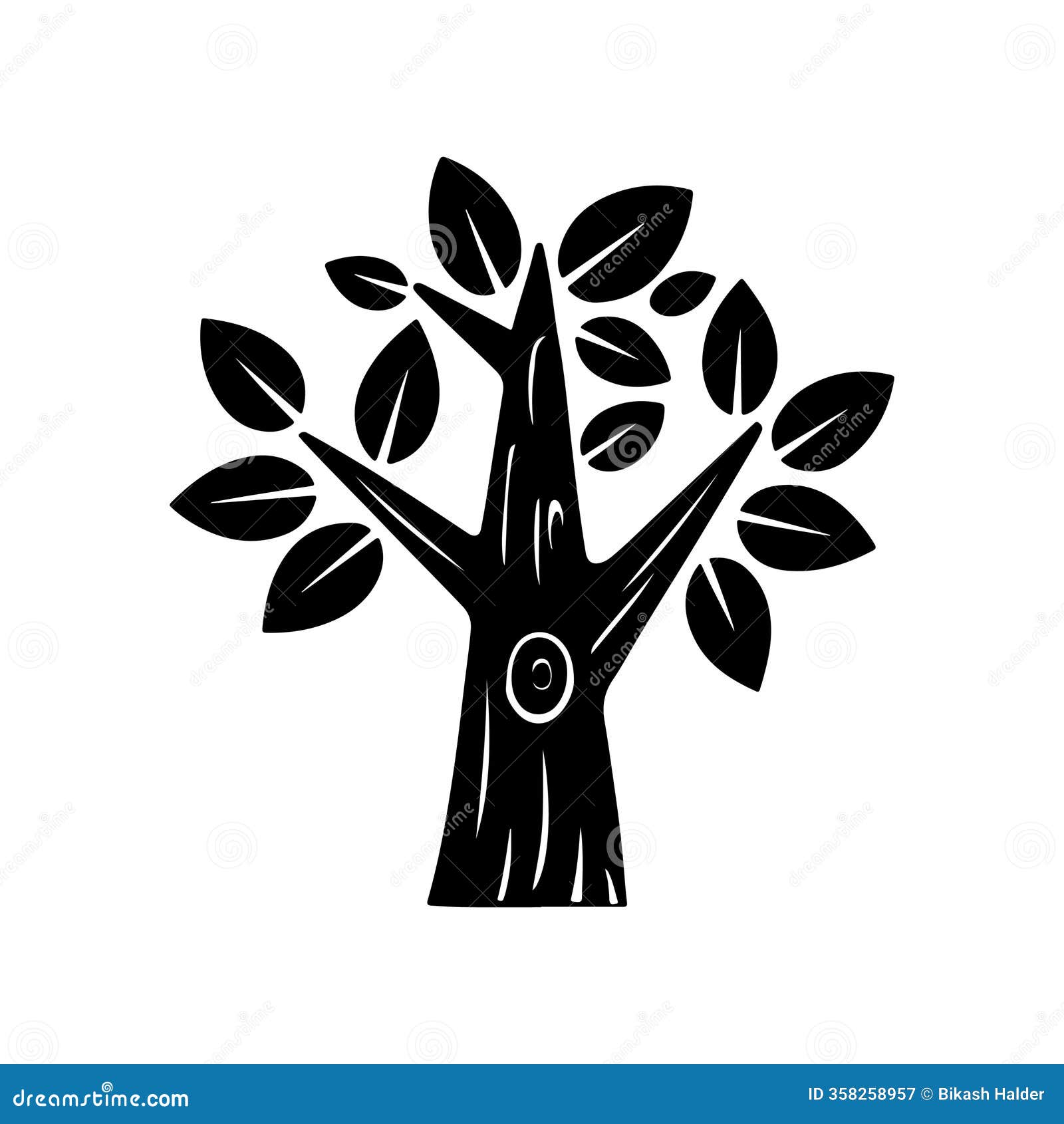 Hand Drawn Tree Icon Illustration Design Stock Illustration ...