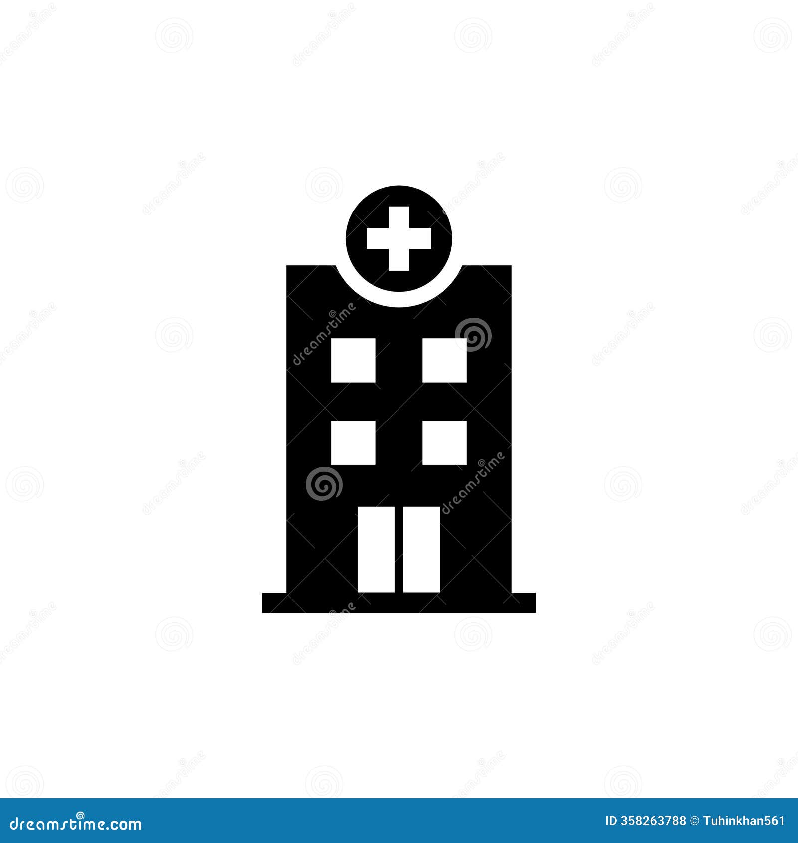 Hospital Building Vector Icon. Hospital Building Icon Symbol Stock ...
