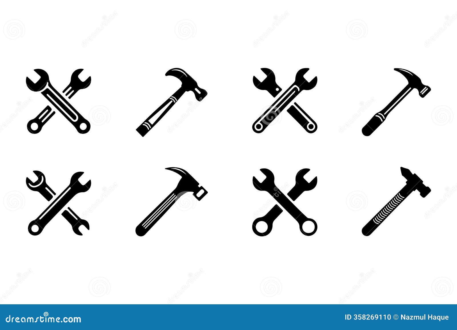 A Collection of Essential Hand Tool Icons. Stock Illustration ...