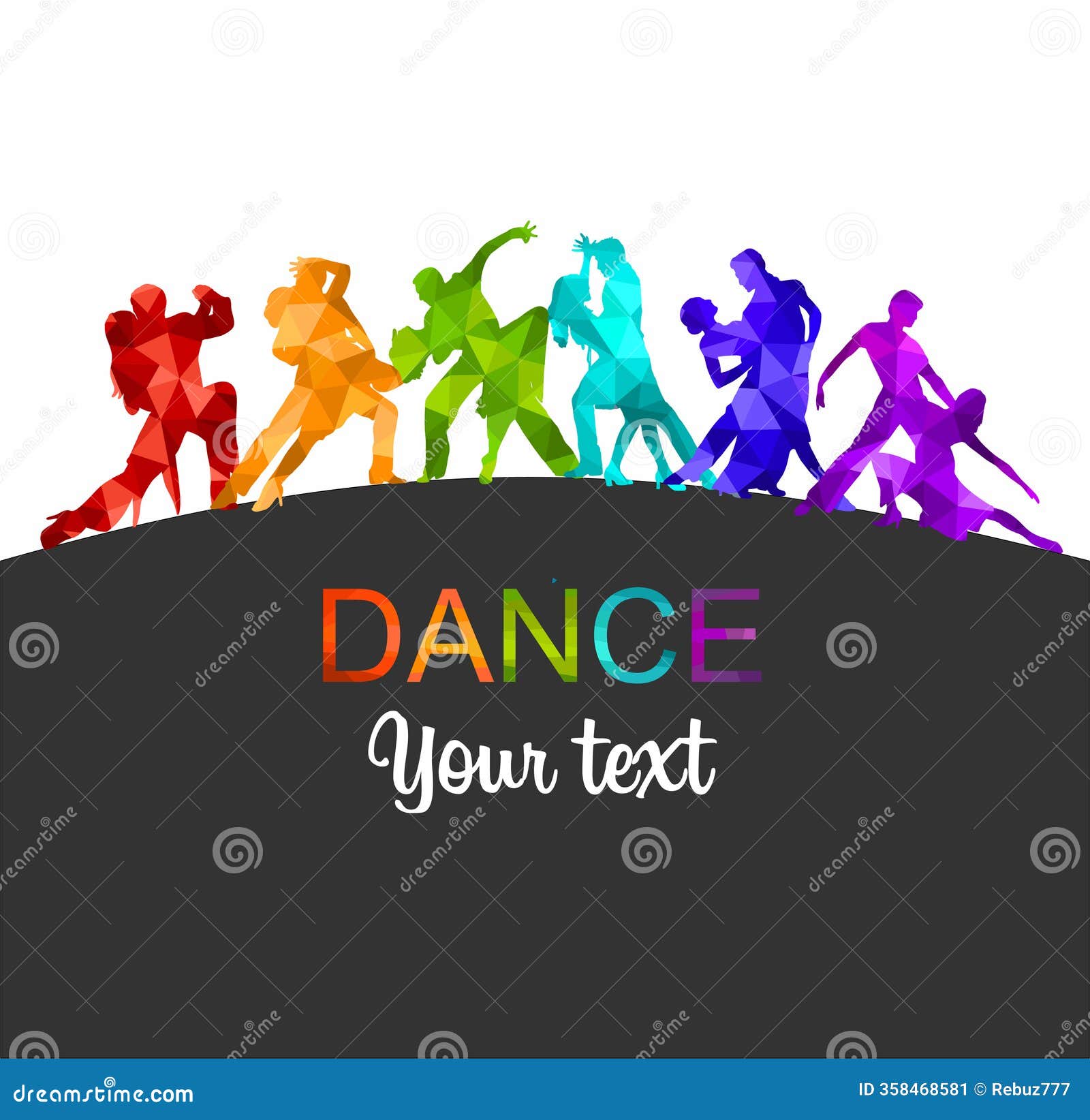 Paired Dancing Silhouettes Of People, Dancers Man And Woman, Girl And ...