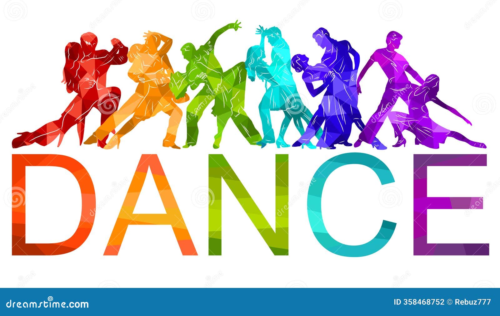 Paired Dancing Silhouettes Of People, Dancers Man And Woman, Girl And ...