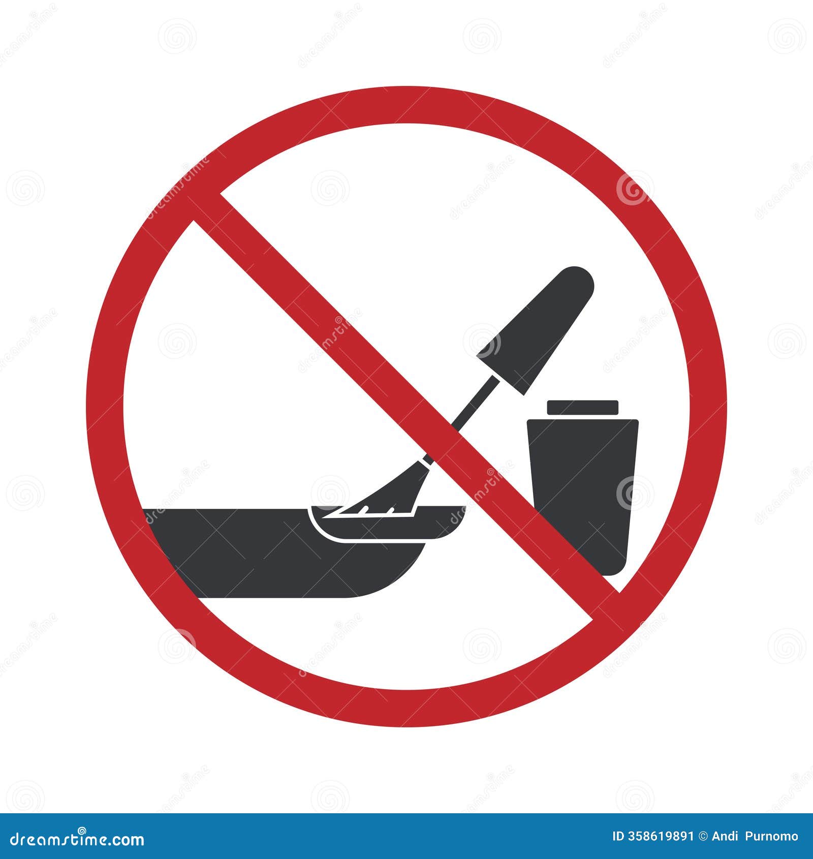 Isolated Prohibition Sign Indicating No Nail Polish Allowed ...