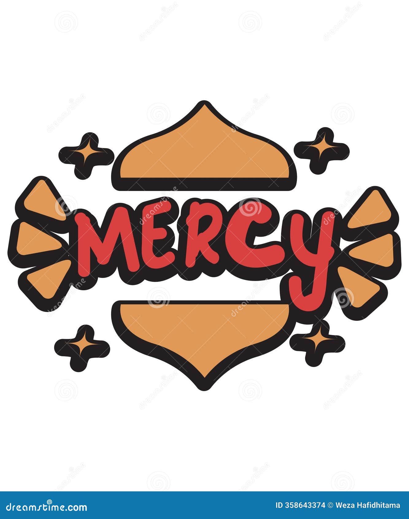 Mercy and Compassion in Ramadan - Islamic Typography Stock Illustration ...