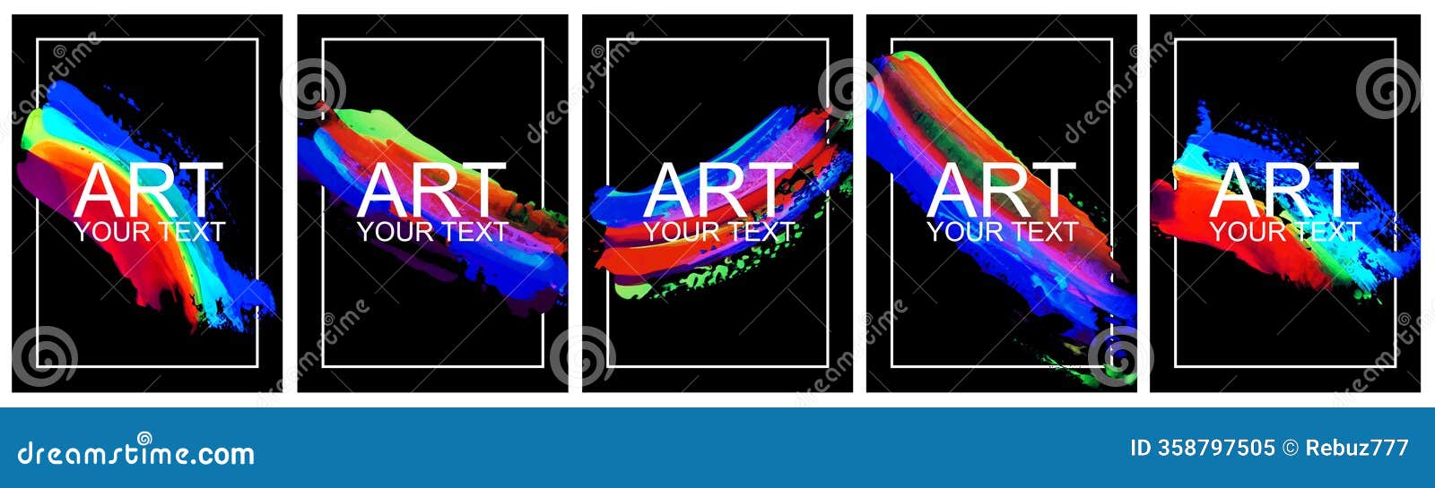 Strokes of Fluorescent Acrylic Paint. Contemporary Abstract Art ...