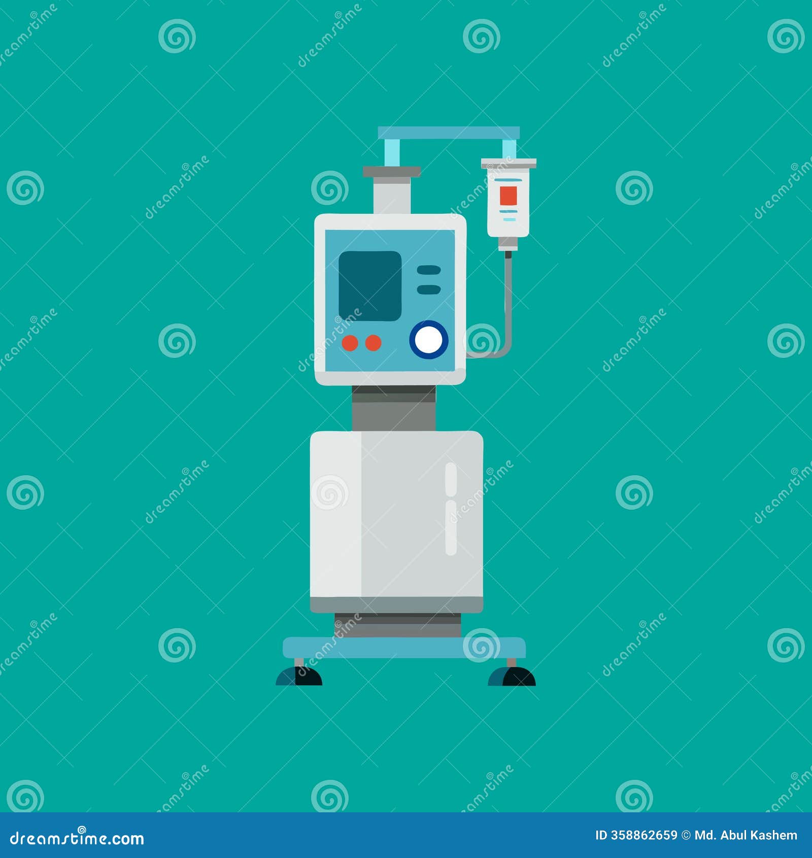 Medical Equipment-Anesthesia Machine Vector Artwork Stock Illustration ...