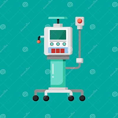 Medical Equipment-Anesthesia Machine Vector Artwork Stock Illustration ...