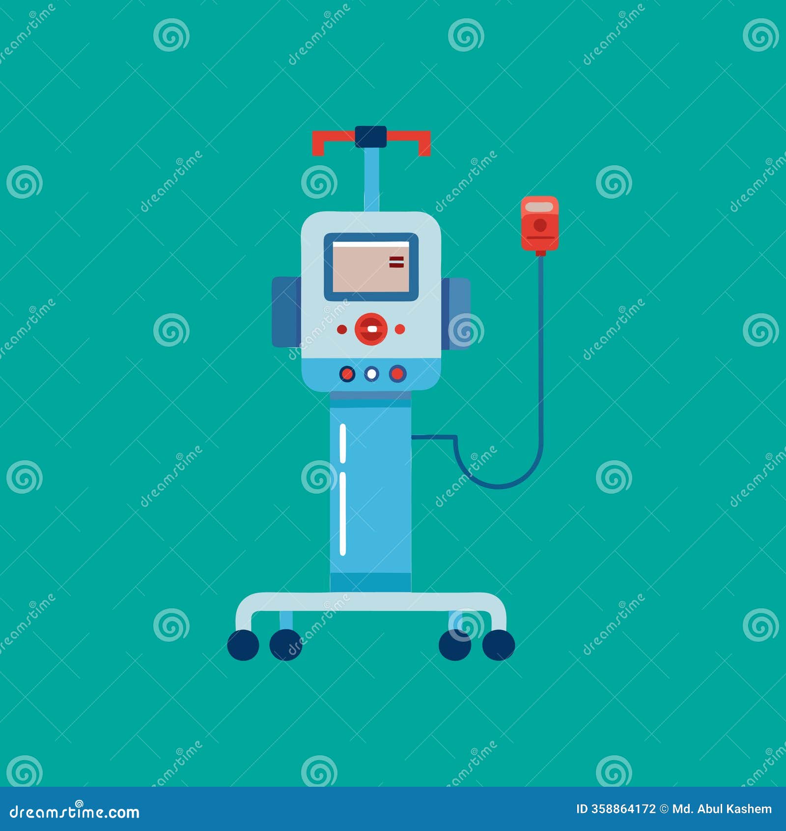 Medical Equipment-Anesthesia Machine Vector Artwork Stock Illustration ...