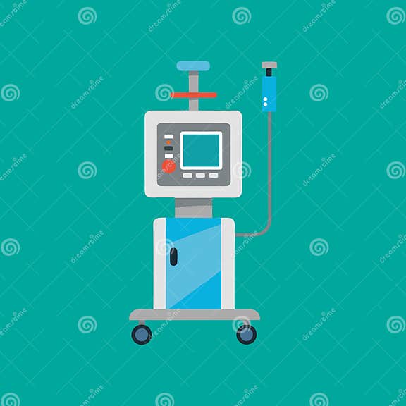 Medical Equipment-Anesthesia Machine Vector Artwork Stock Illustration ...