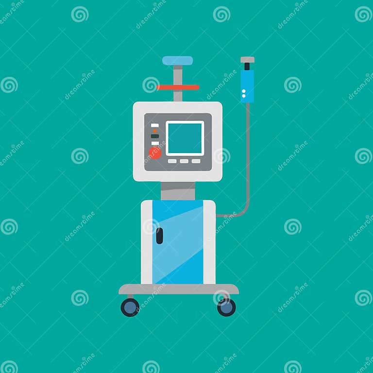 Medical Equipment-Anesthesia Machine Vector Artwork Stock Illustration ...