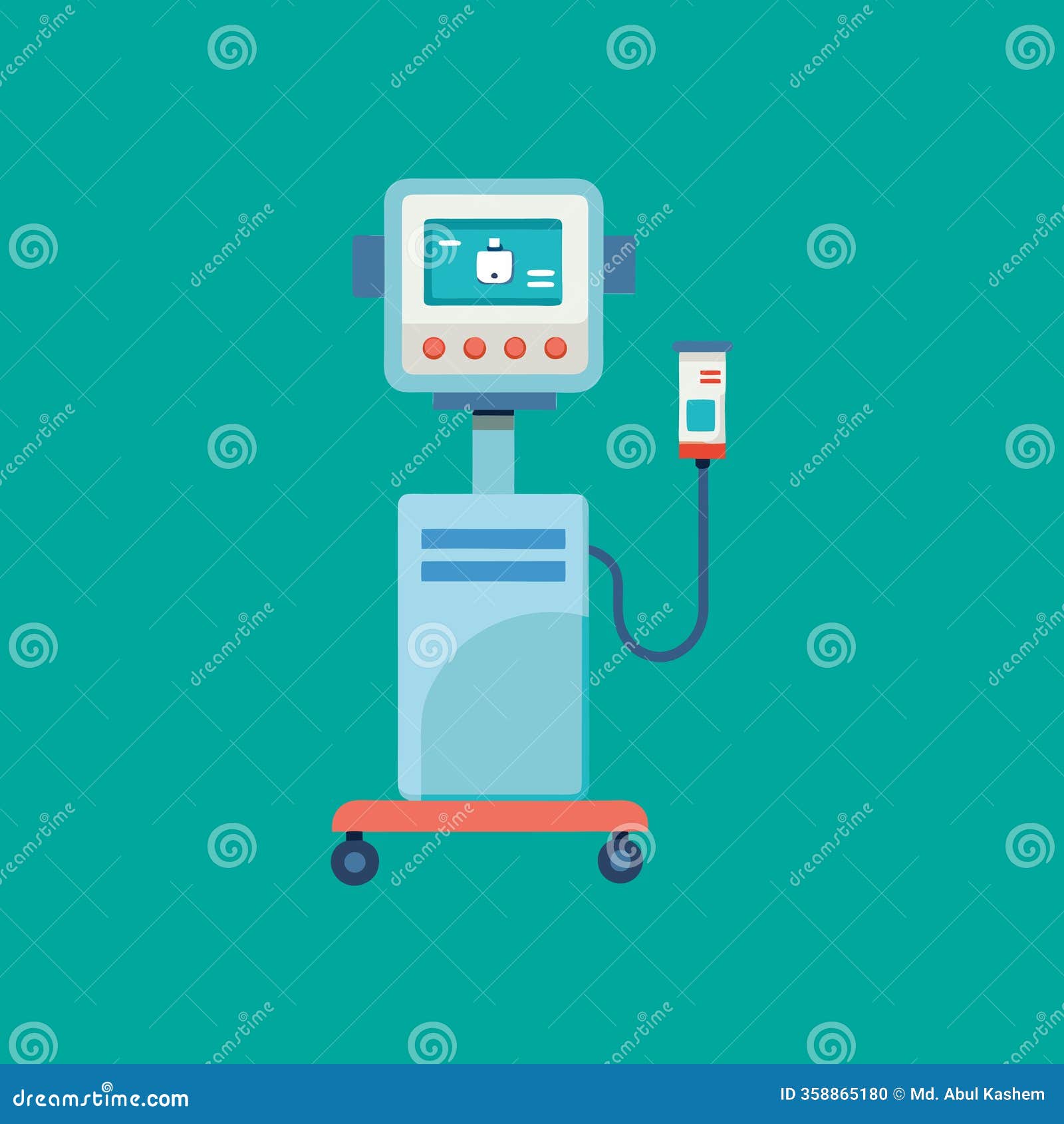 Medical Equipment-Anesthesia Machine Vector Artwork Stock Illustration ...