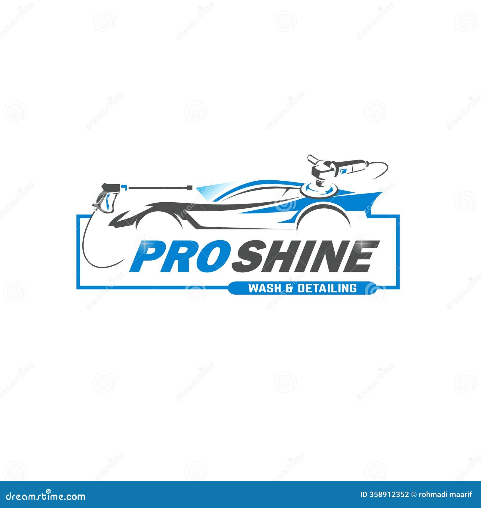 Modern Wash Detailing Logo Solution Logo Vector Stock Illustration ...