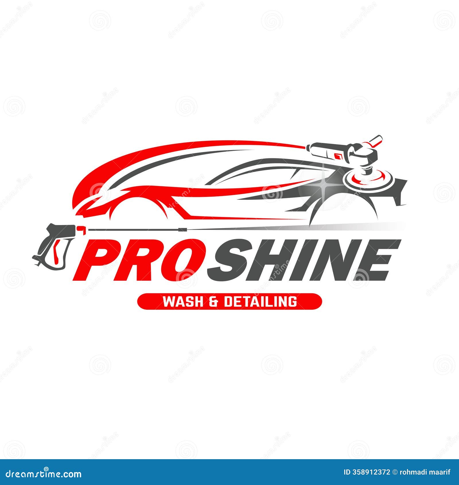 Modern Wash Detailing Logo Solution Logo Vector Stock Illustration ...