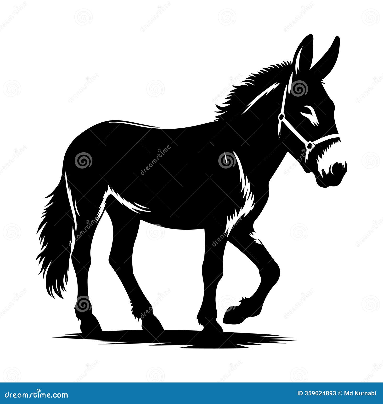Mule Silhouette Vector Illustration EPS Free Download Stock ...