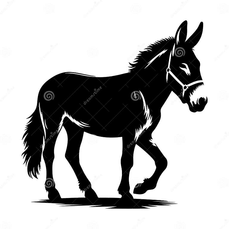 Mule Silhouette Vector Illustration EPS Free Download Stock ...
