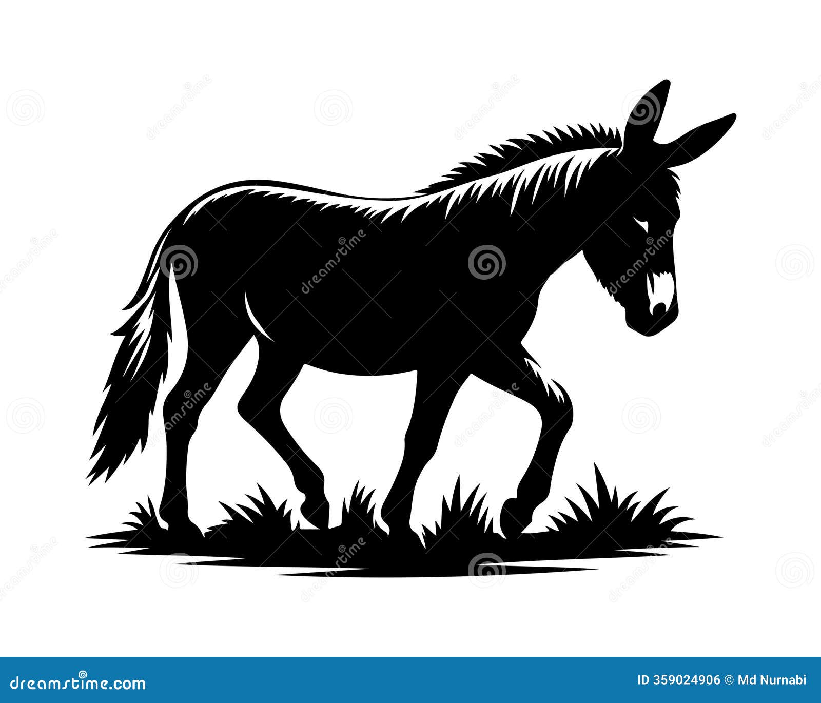 Mule Silhouette Vector Illustration EPS Free Download Stock ...