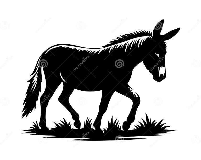Mule Silhouette Vector Illustration EPS Free Download Stock ...