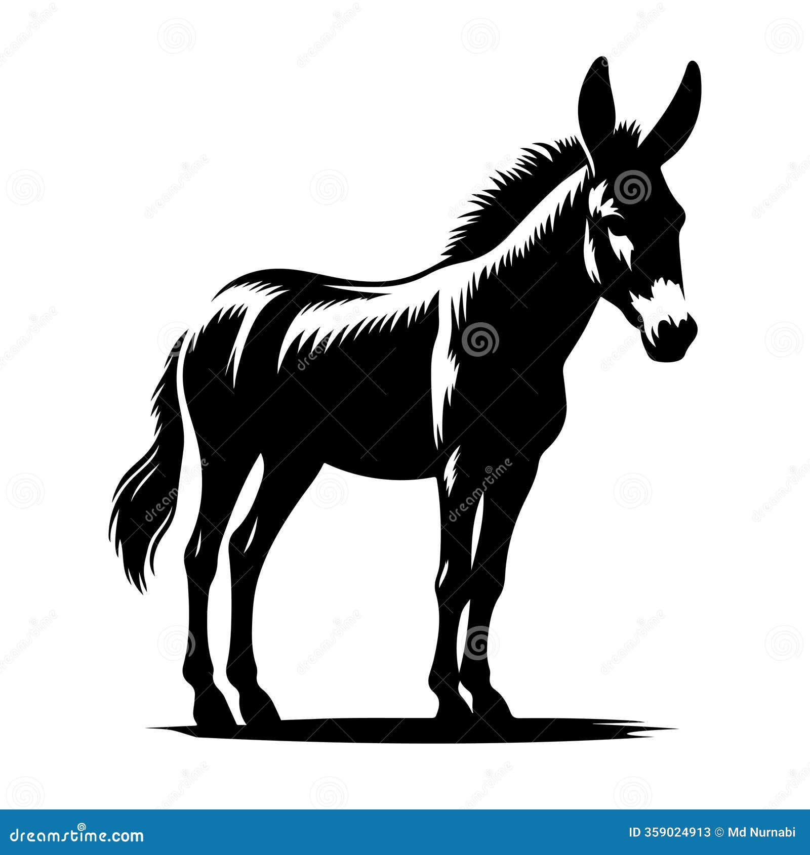 Mule Silhouette Vector Illustration EPS Free Download Stock ...