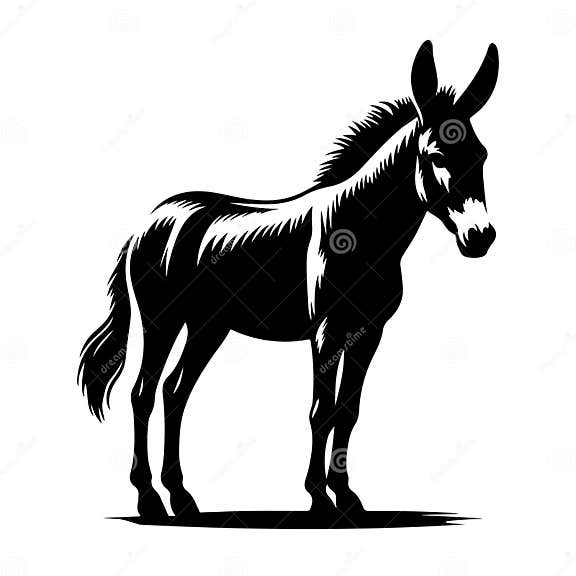 Mule Silhouette Vector Illustration EPS Free Download Stock ...