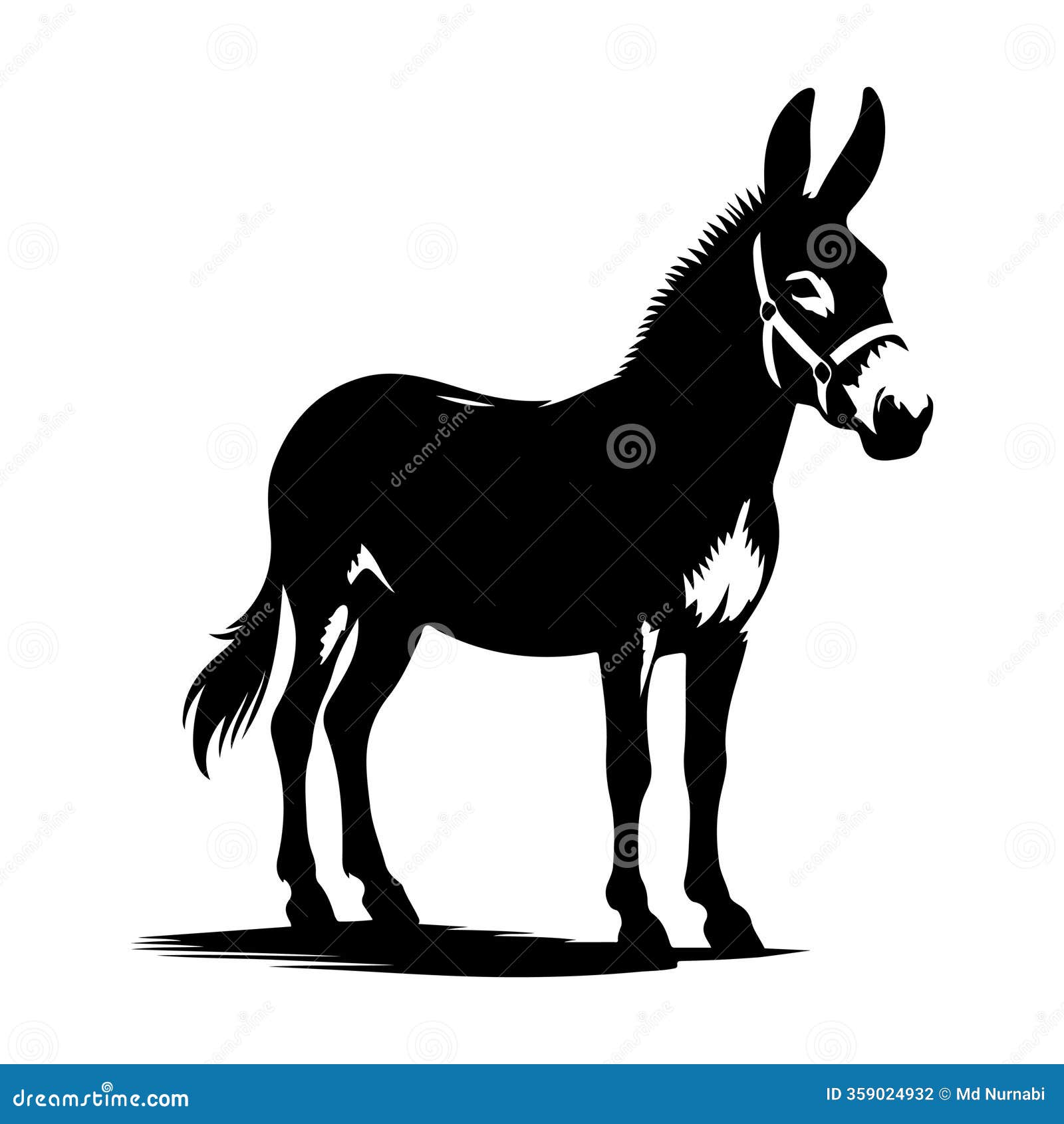 Mule Silhouette Vector Illustration EPS Free Download Stock ...