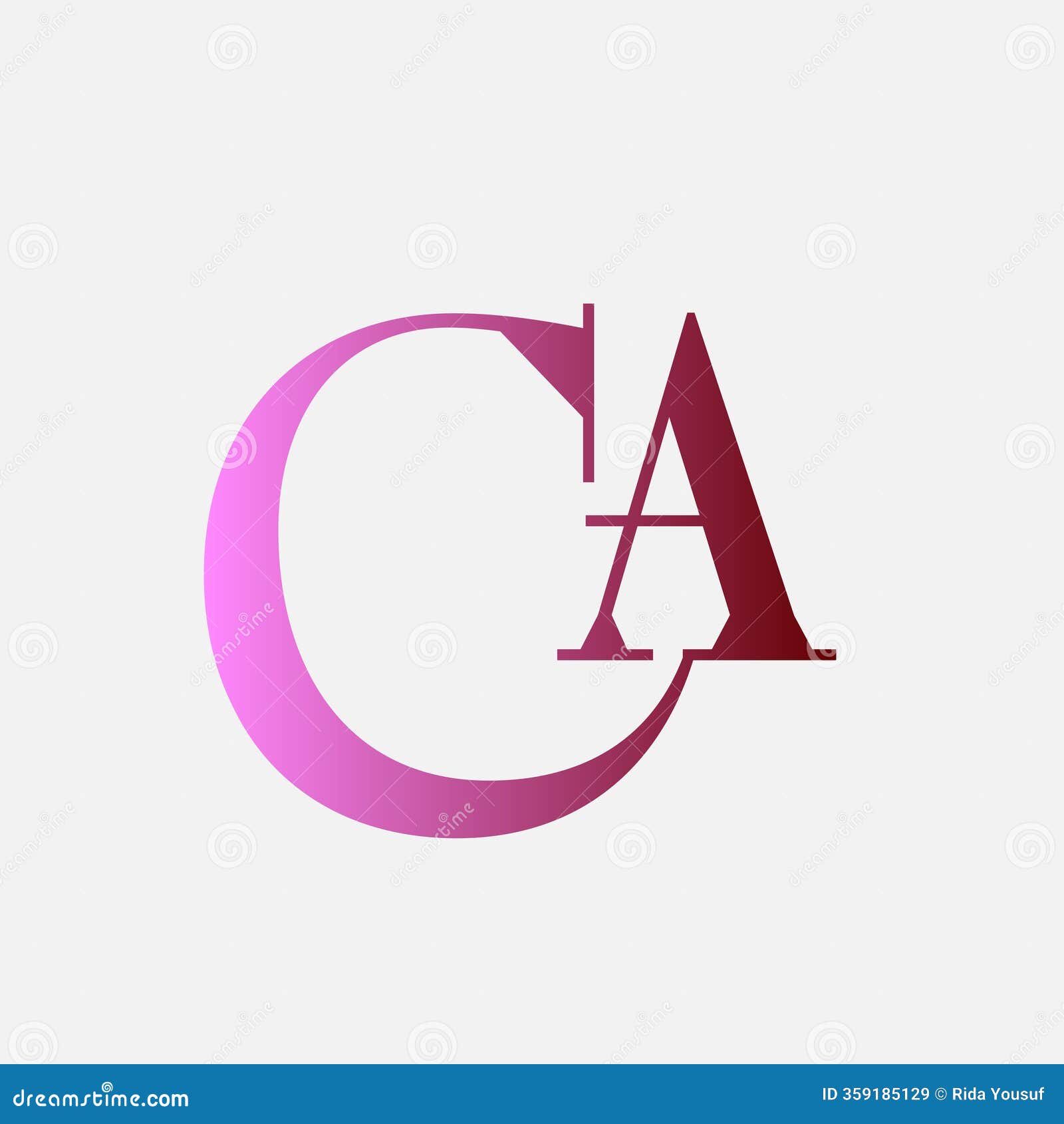 CA Symbol Initial Letter Design Monogram Abstract Logo Stock ...