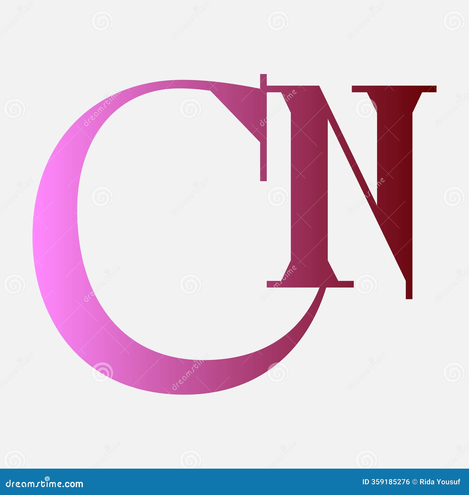 CN Symbol Initial Letter Design Monogram Abstract Log Stock ...