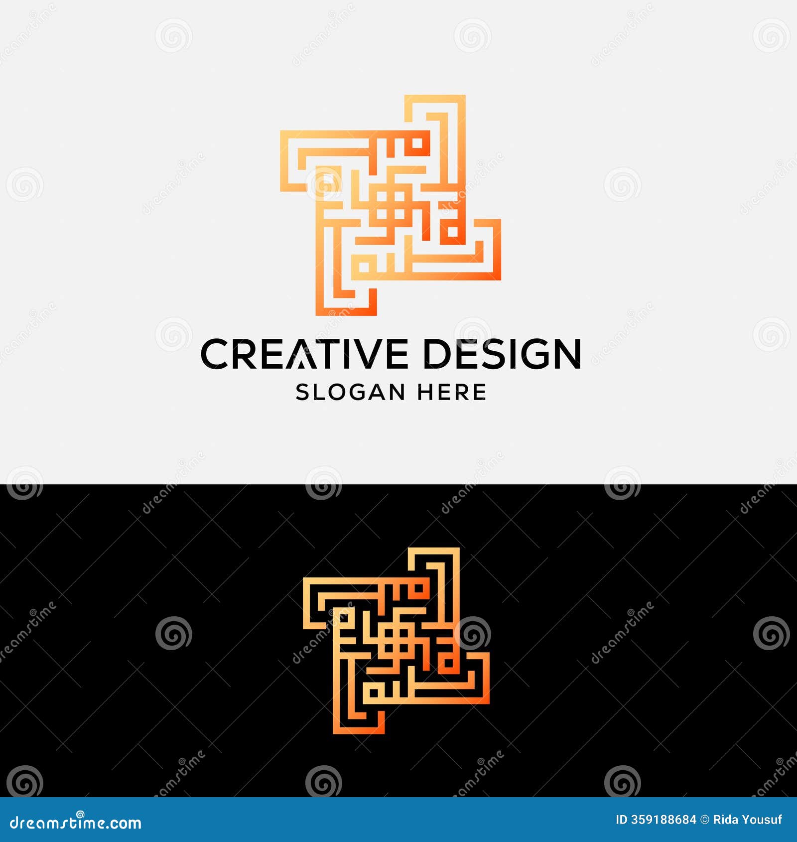 SYMBOL Initial Letter Design Monogram Abstract Logo Stock Illustration ...