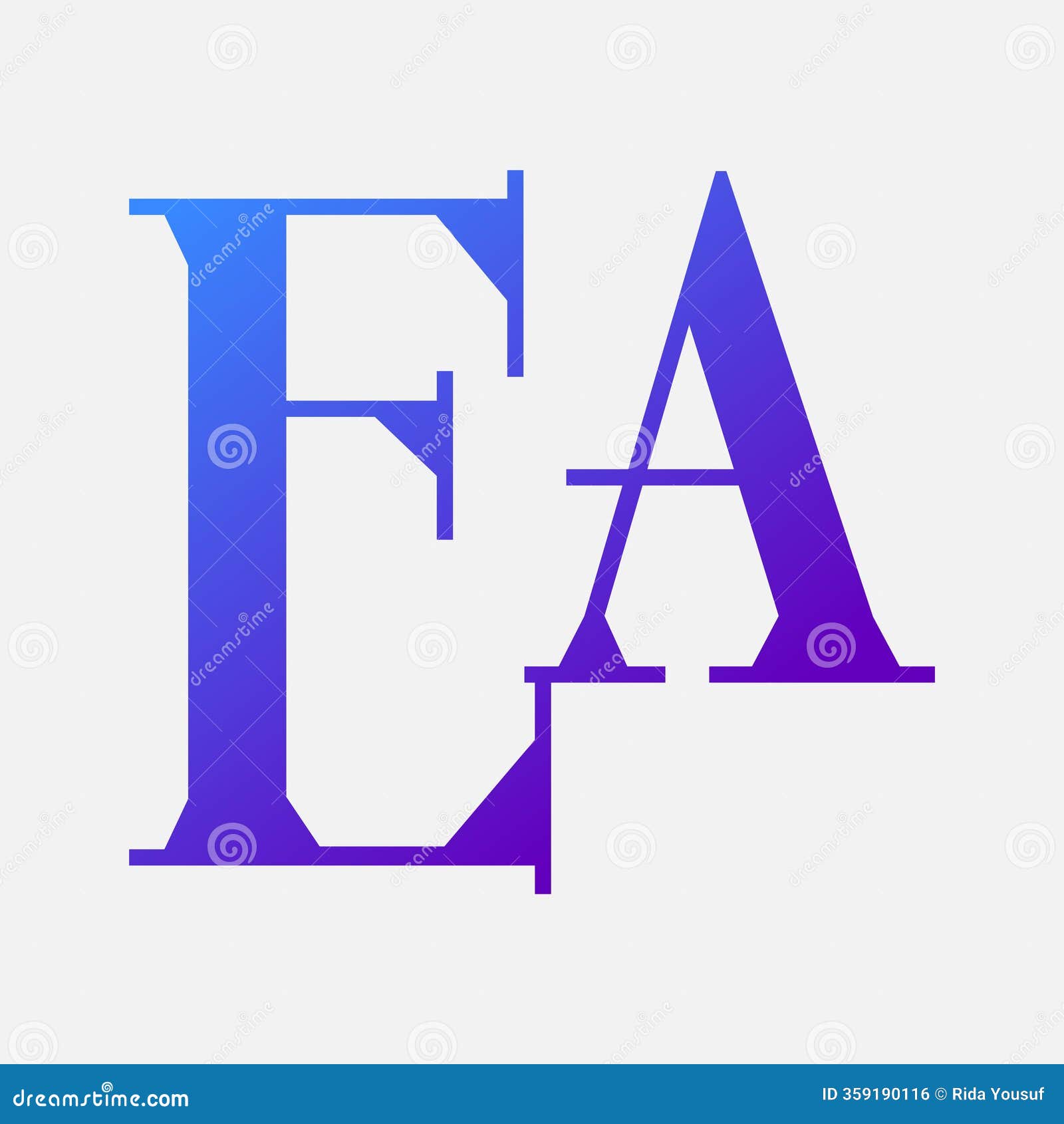 EA Symbol Initial Letter Design Monogram Abstract Logo Stock ...