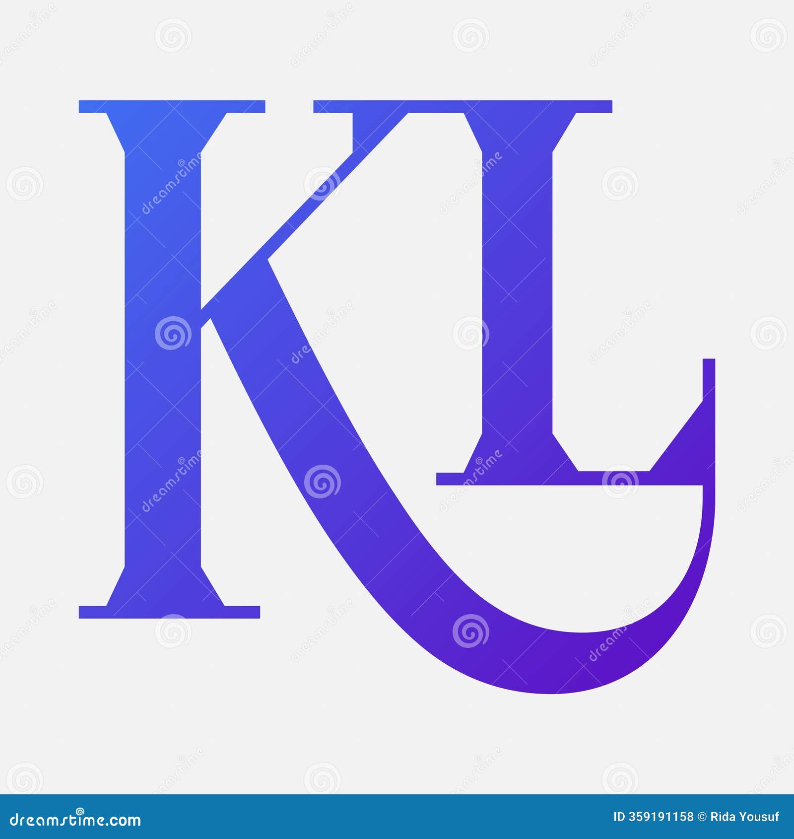 Kl Symbol Initial Letter Design Monogram Abstract Logo Stock ...
