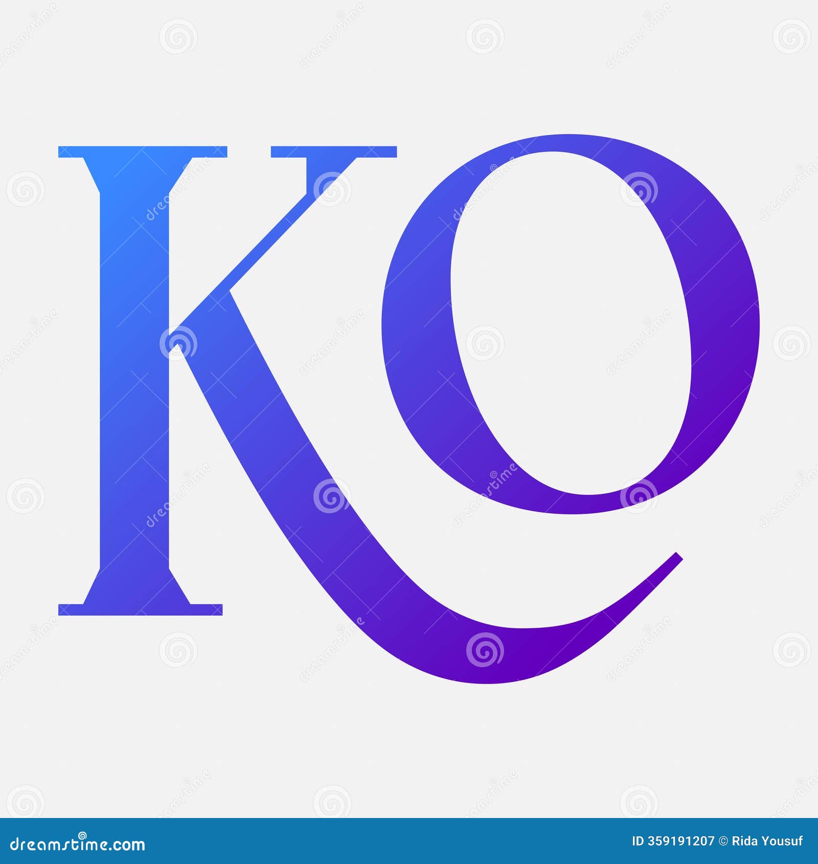 Ko Symbol Initial Letter Design Monogram Abstract Stock Illustration ...
