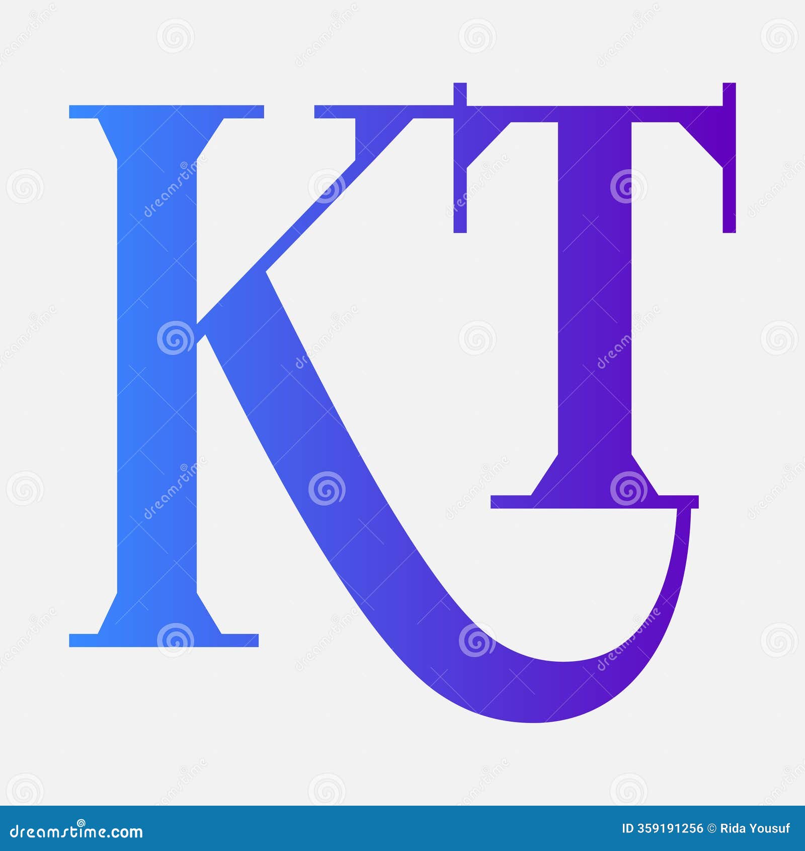 Kt Symbol Initial Letter Design Monogram Abstract Stock Photo - Image ...