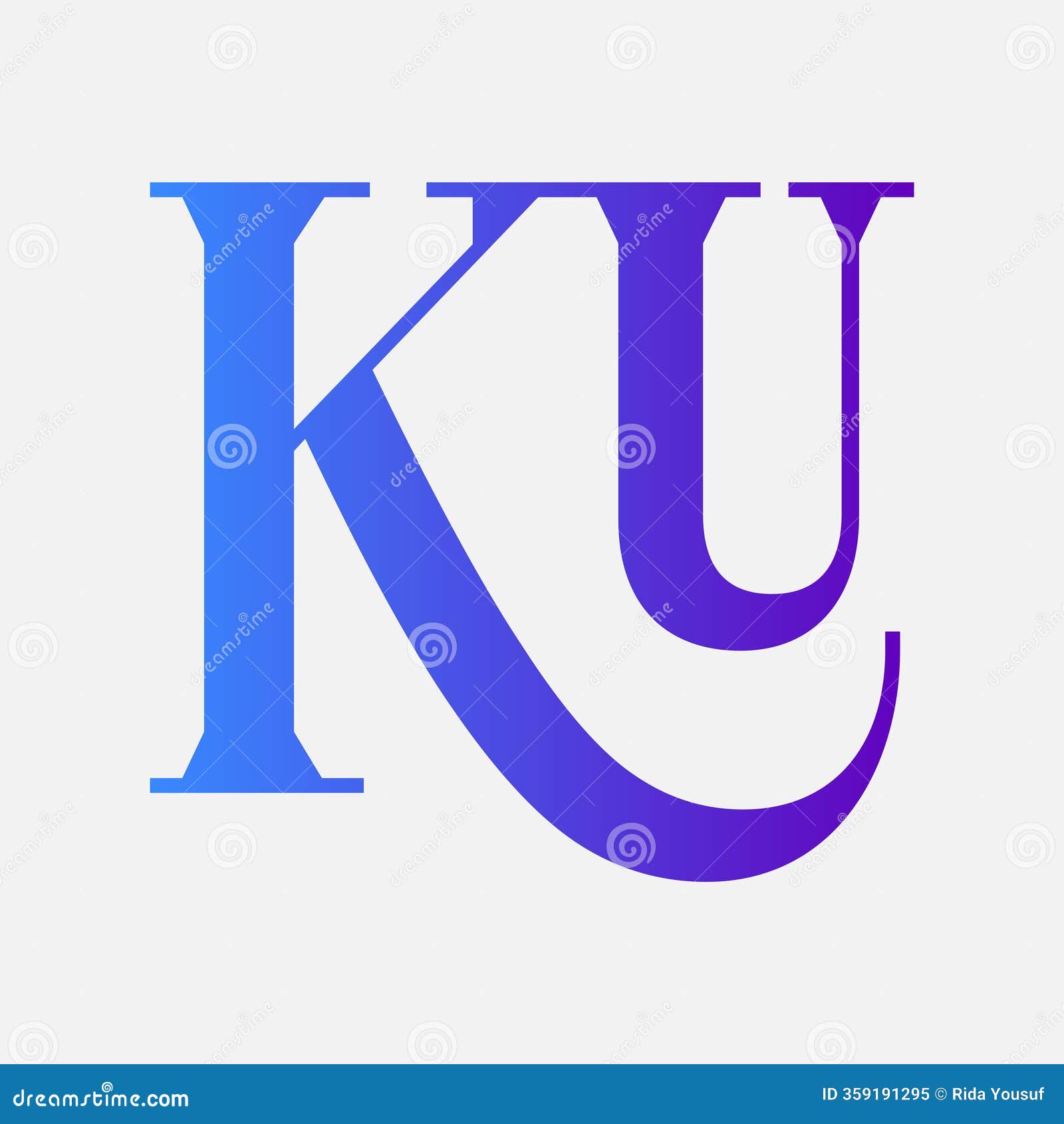 Ku Symbol Initial Letter Design Monogram Abstract Logo Stock ...