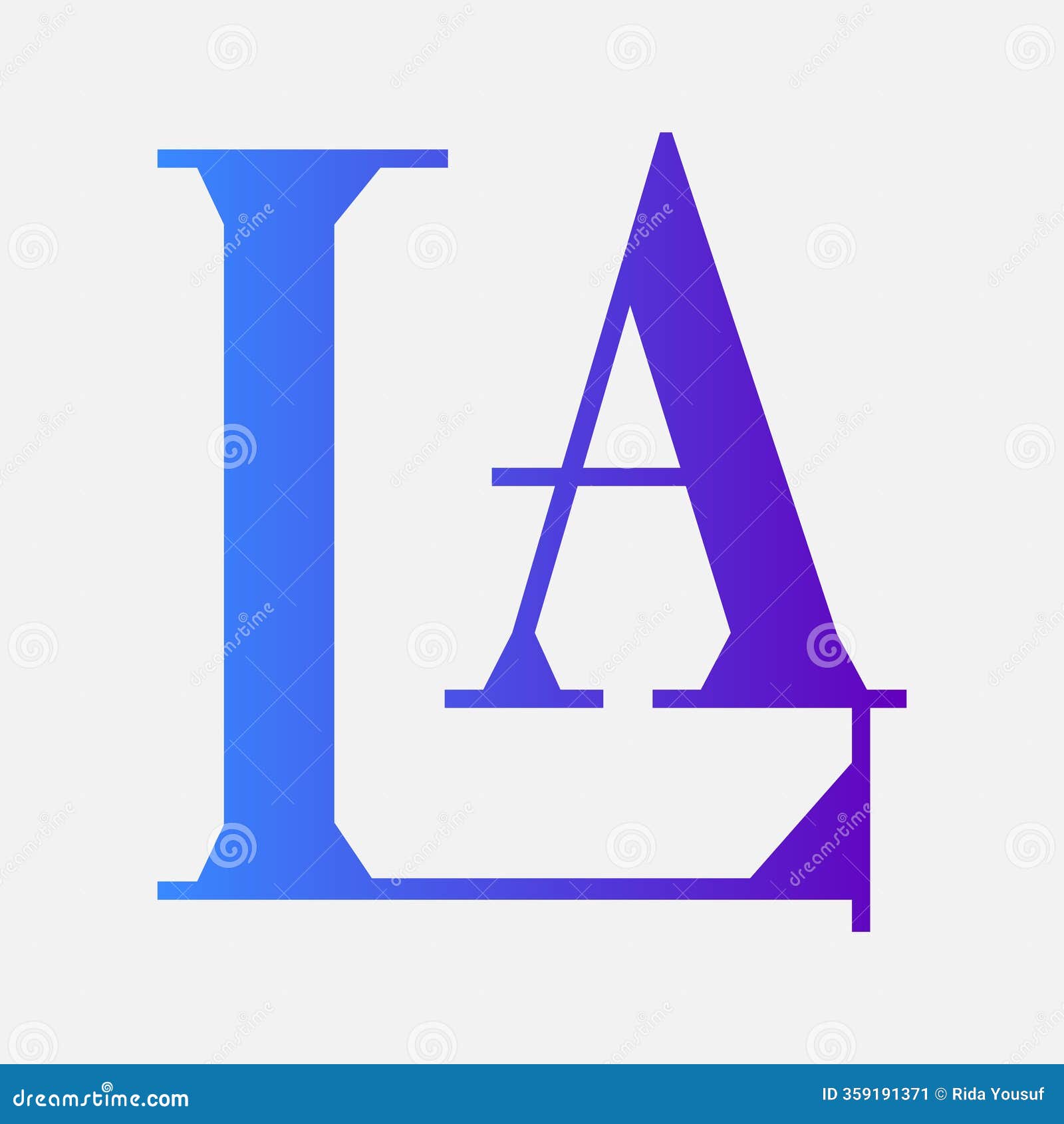 La Symbol Initial Letter Design Monogram Abstract Stock Illustration ...