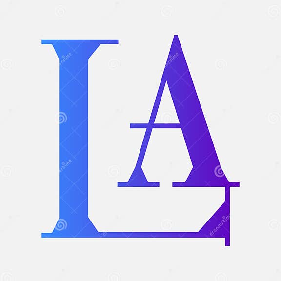 La Symbol Initial Letter Design Monogram Abstract Stock Illustration ...
