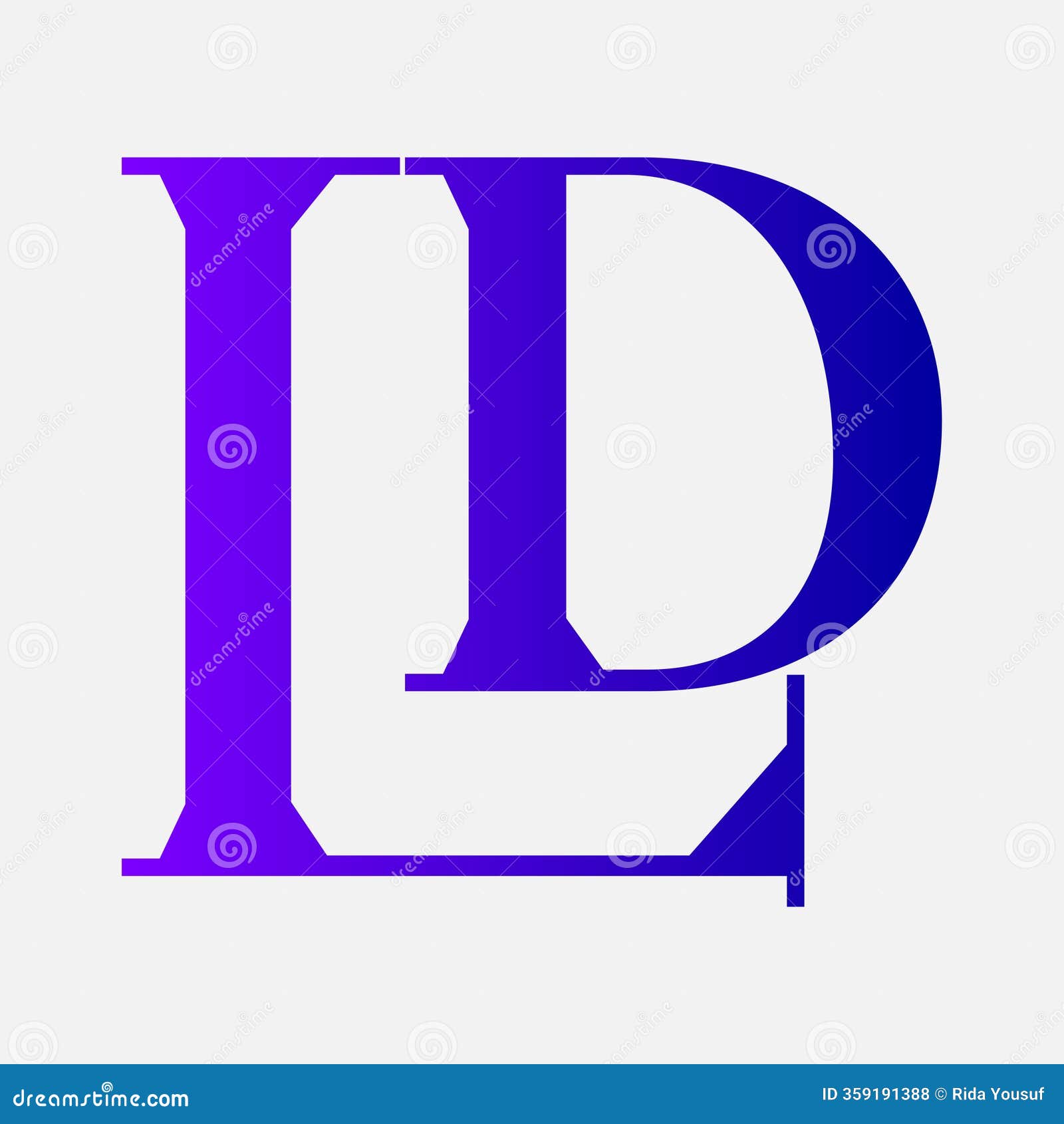 Ld Symbol Initial Letter Design Monogram Abstract Stock Vector ...